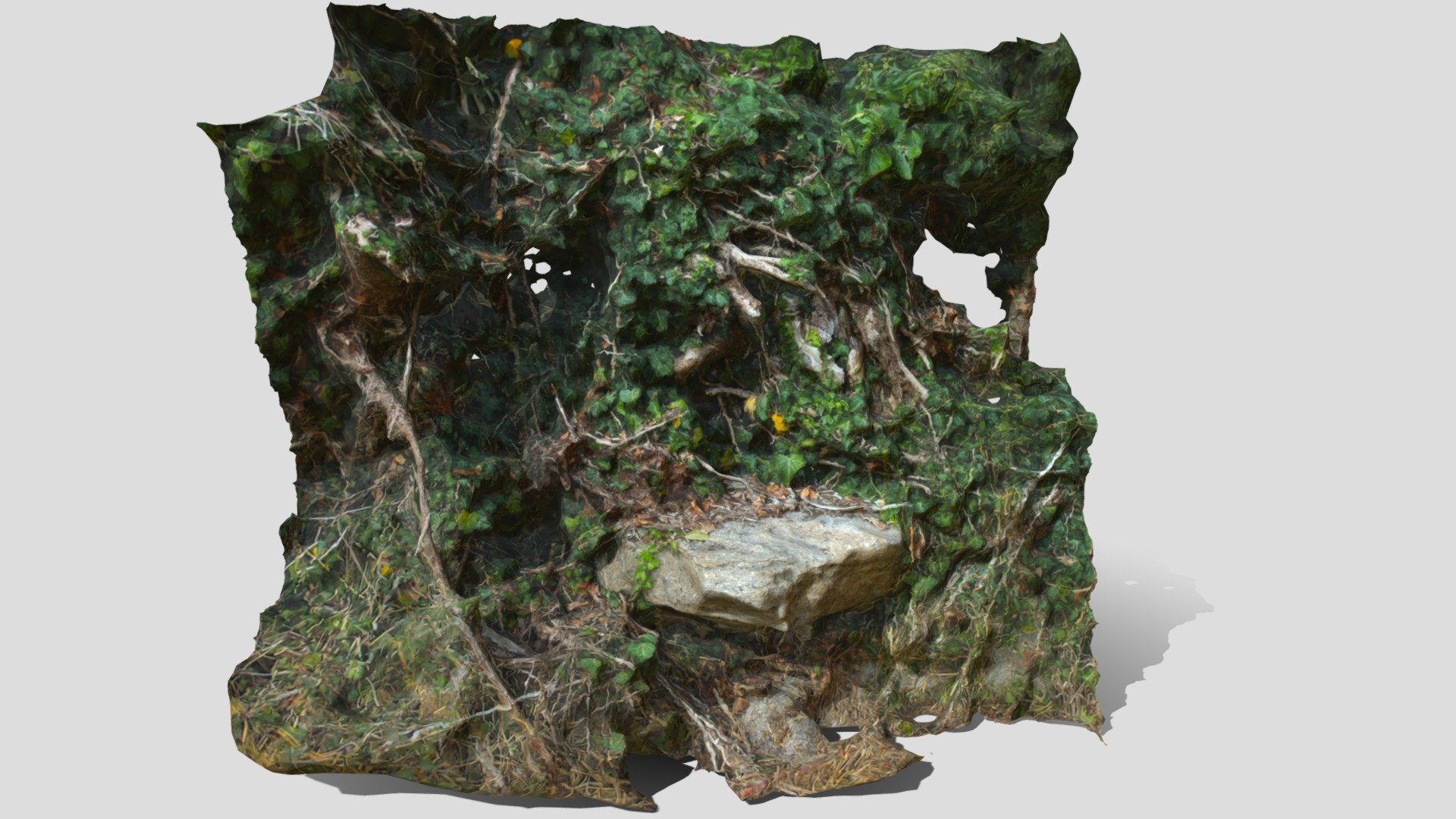 Overgrown Wall - Download Free 3D model by Benkos [38a51f9] - Sketchfab