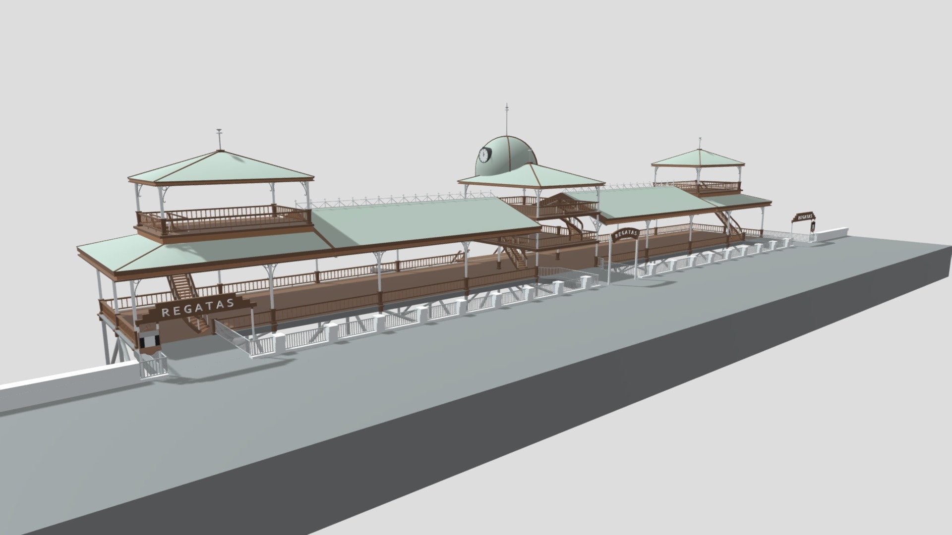 Pavilhão de Regatas da Enseada de Botafogo - Download Free 3D model by ...