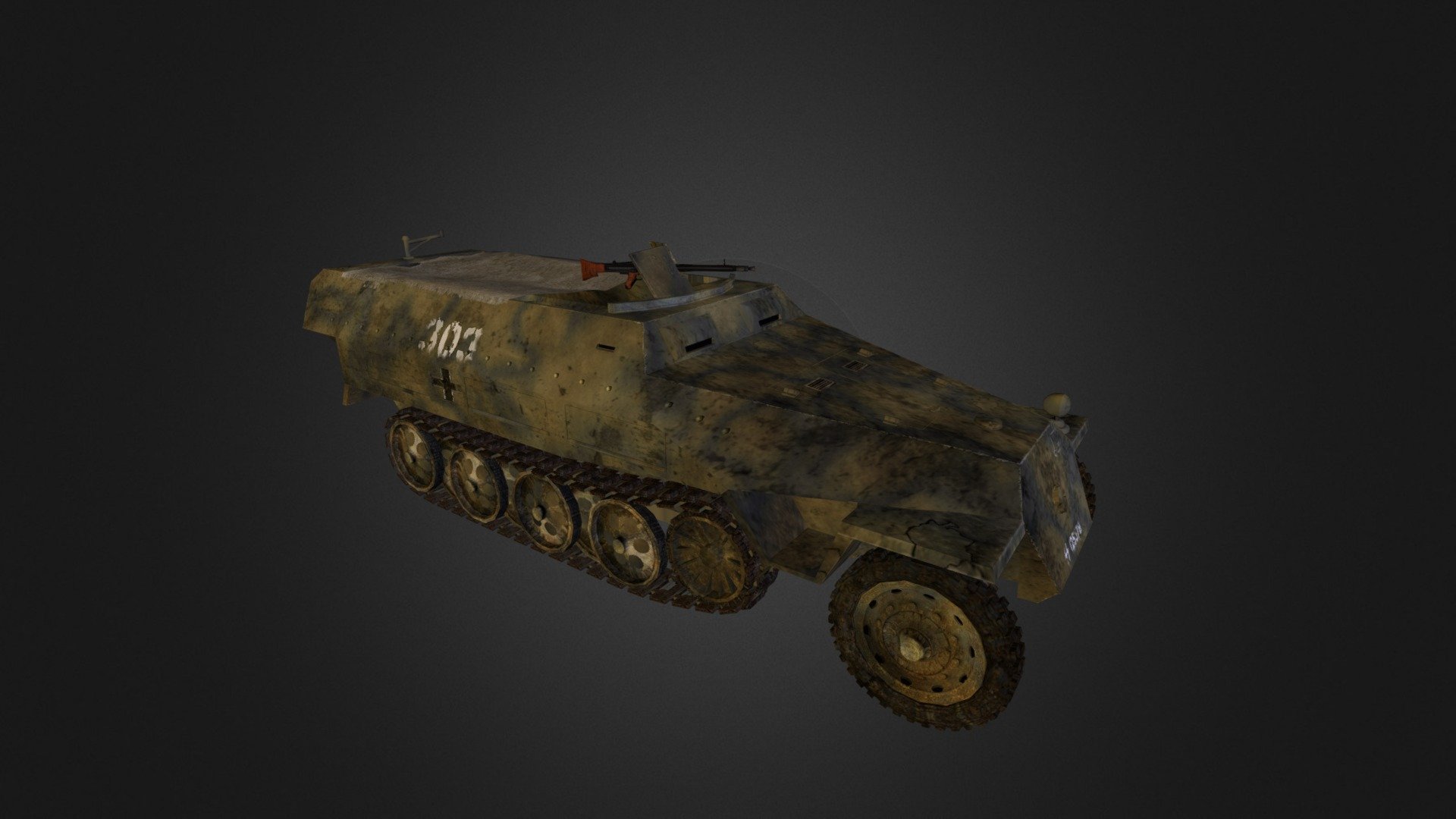 Half Track - 3D model by jaggedpixel3d [38a711e] - Sketchfab