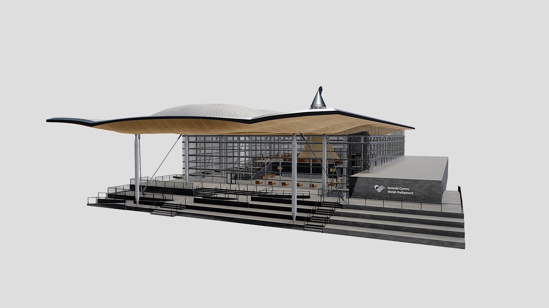 Senedd Cymru - Buy Royalty Free 3D model by Macwelshman [38ad350 ...