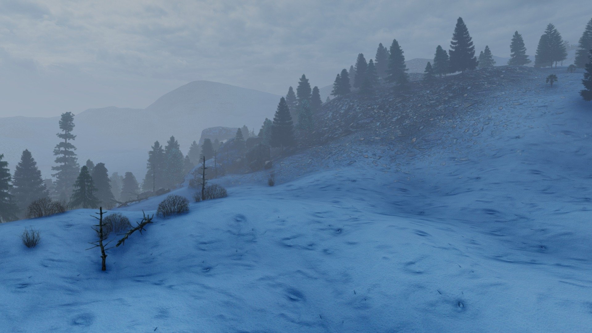SKY BOX 8K - SCENE OF PINETREE COVERED WITH SNOW - Buy Royalty Free 3D ...