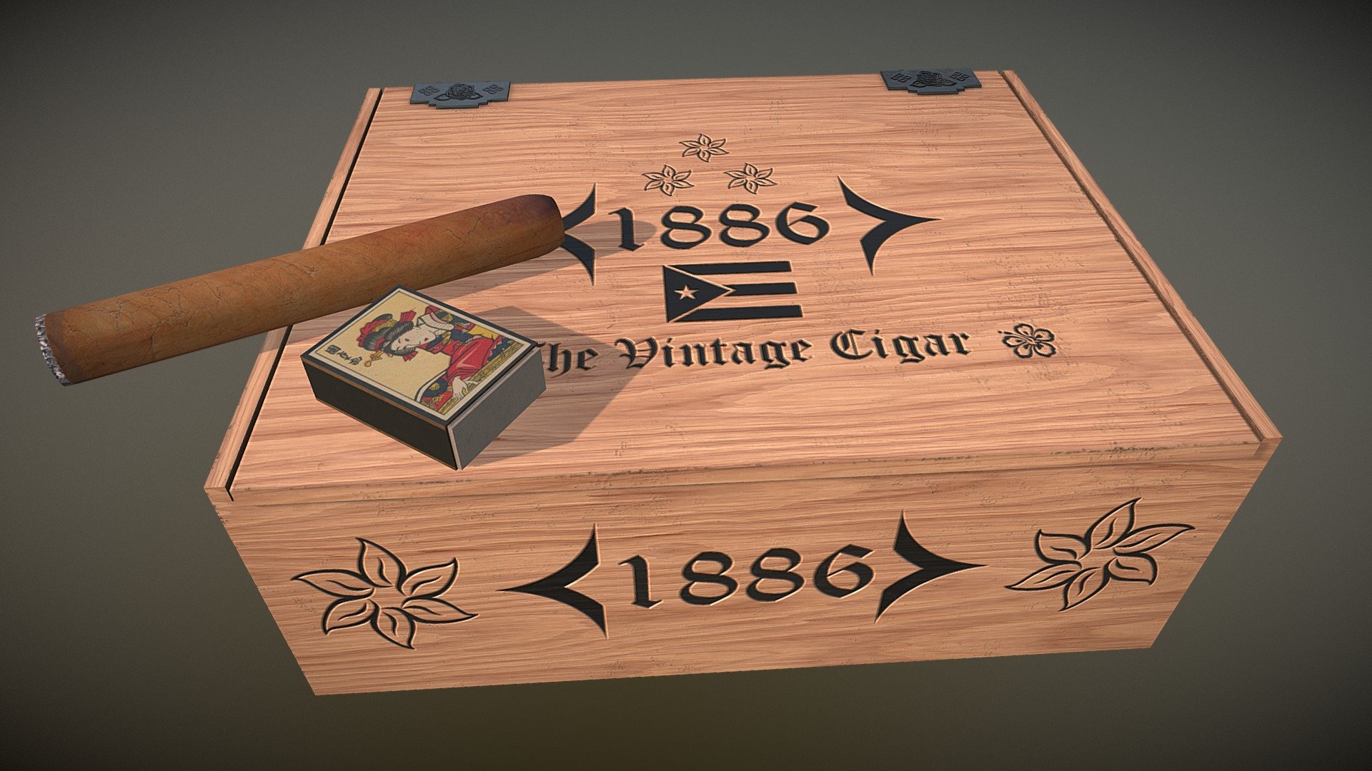 Cigar box - 3D model by Yohann_aouate [38b07a7] - Sketchfab