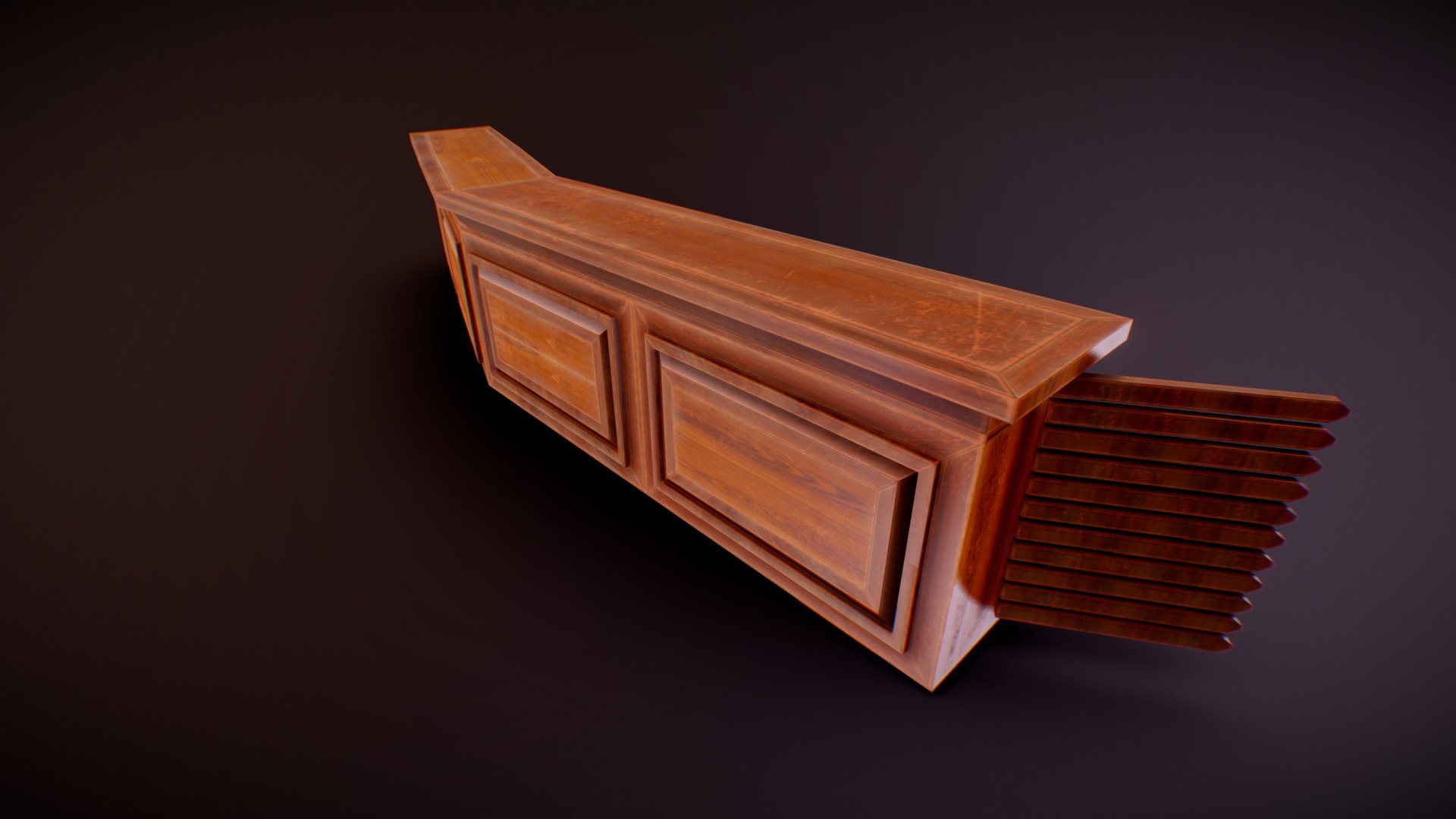 Angled Bar Countertop with swing gate - 3D model by TakeRefuge3D ...