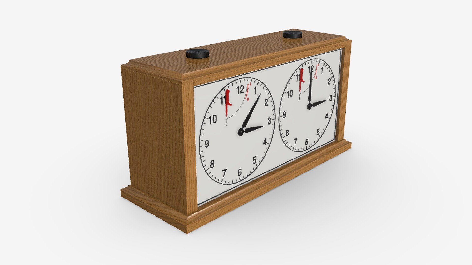 Chess Mechanical Timer Game Clock Wooden - Buy Royalty Free 3D model by ...