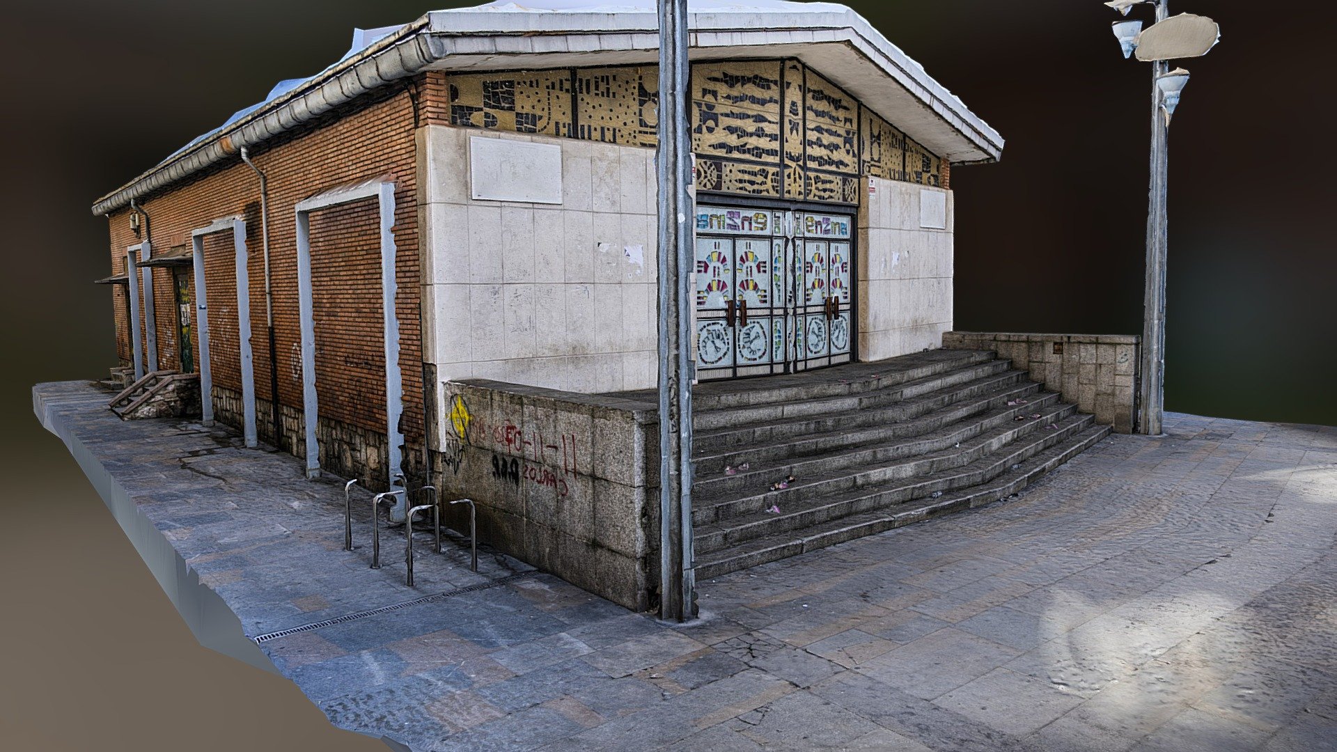 Brick building with stairs scan - Buy Royalty Free 3D model by Miguel ...