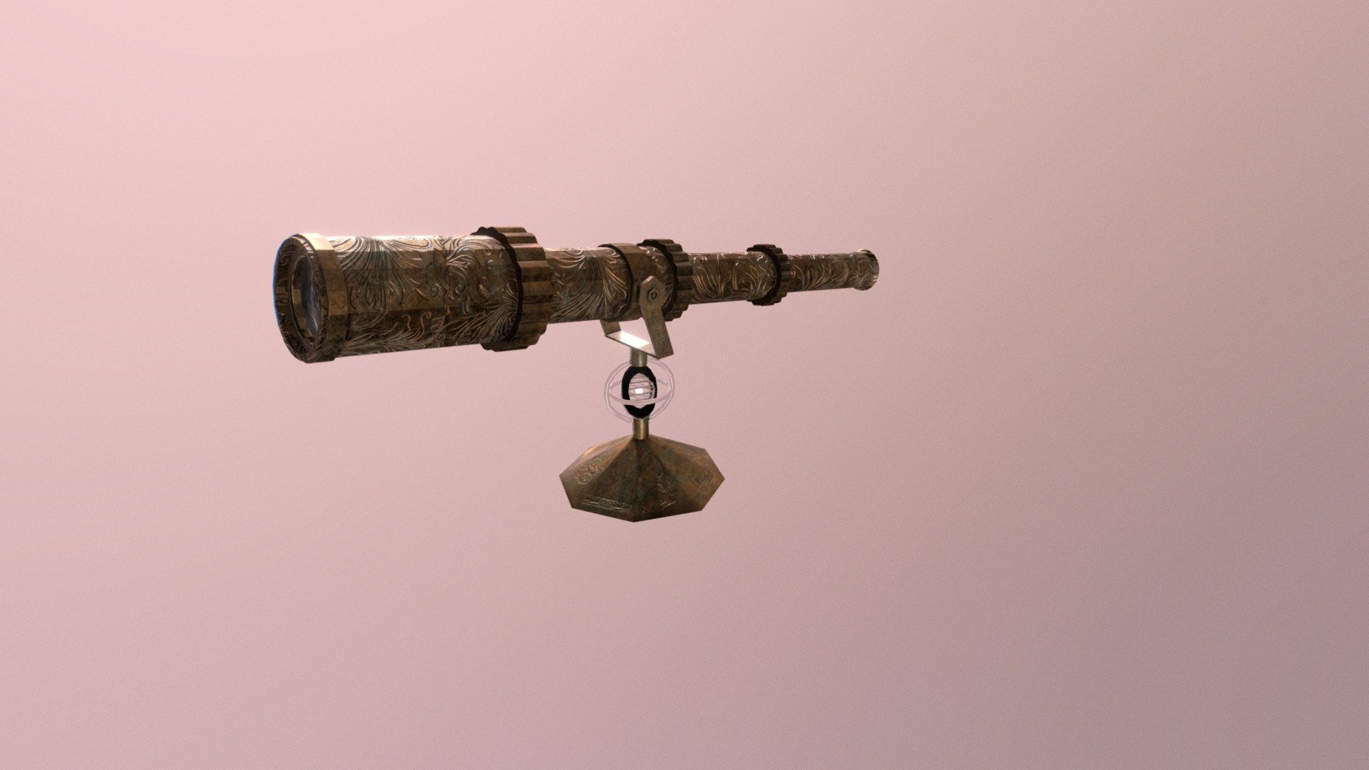 Low-Poly Style Telescope (Alice in Wonderland) - 3D model by a_ynsley ...