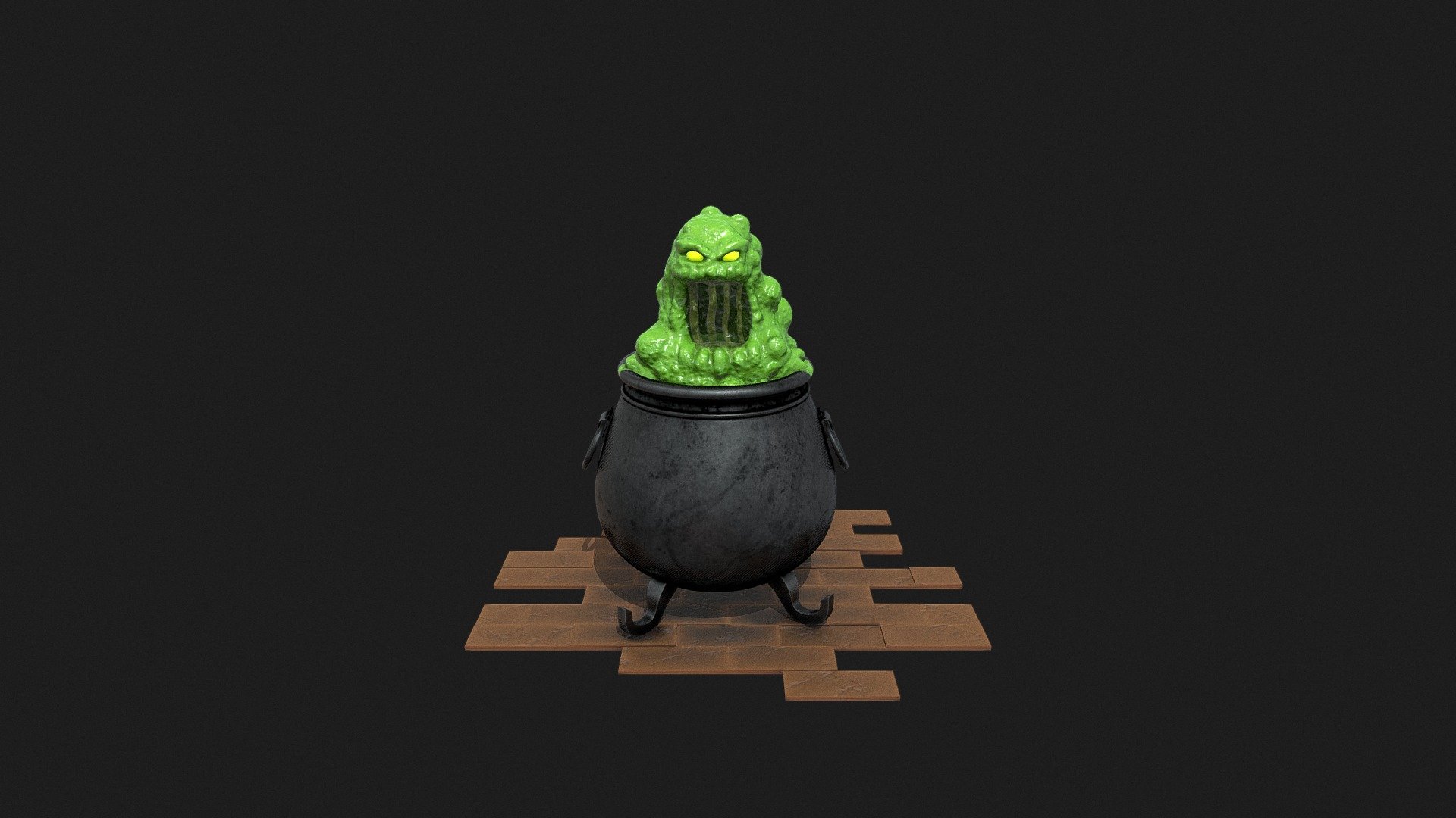 Slime Cauldron - 3D model by KieranEdwards [38b9adb] - Sketchfab