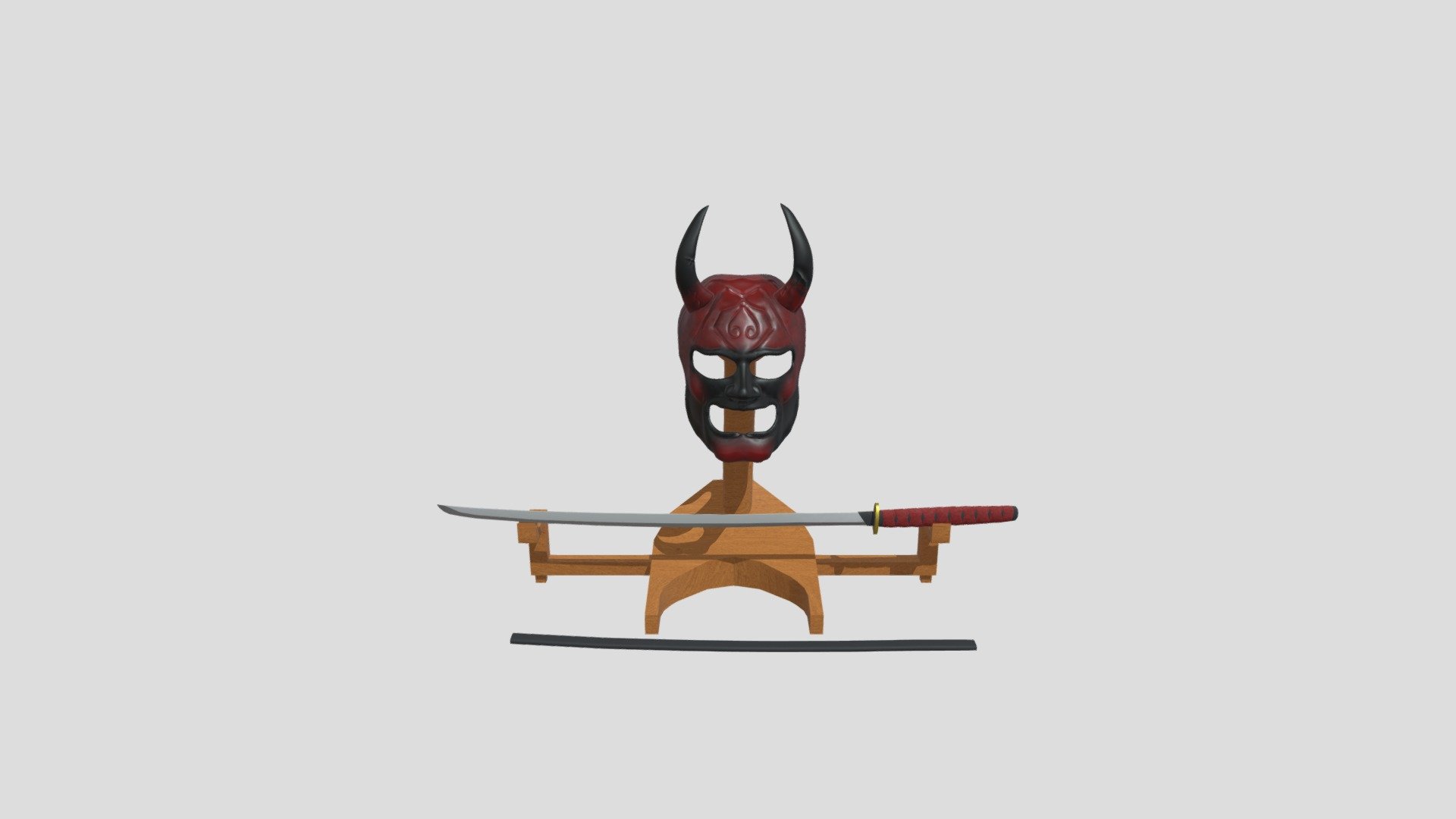 Oni And Katana Stand Final - 3D model by ktnglbrt [38ba1f2] - Sketchfab