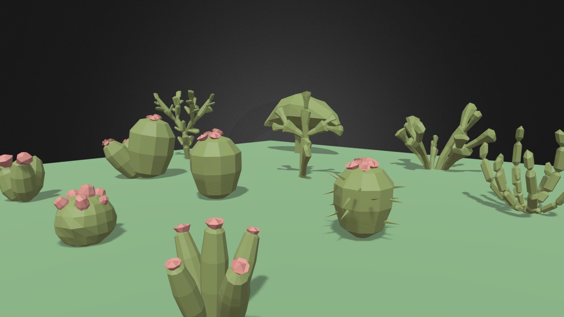 Desert Plant 3D Low Poly Pack - 3D model by craftpix_net [38bc2fa ...