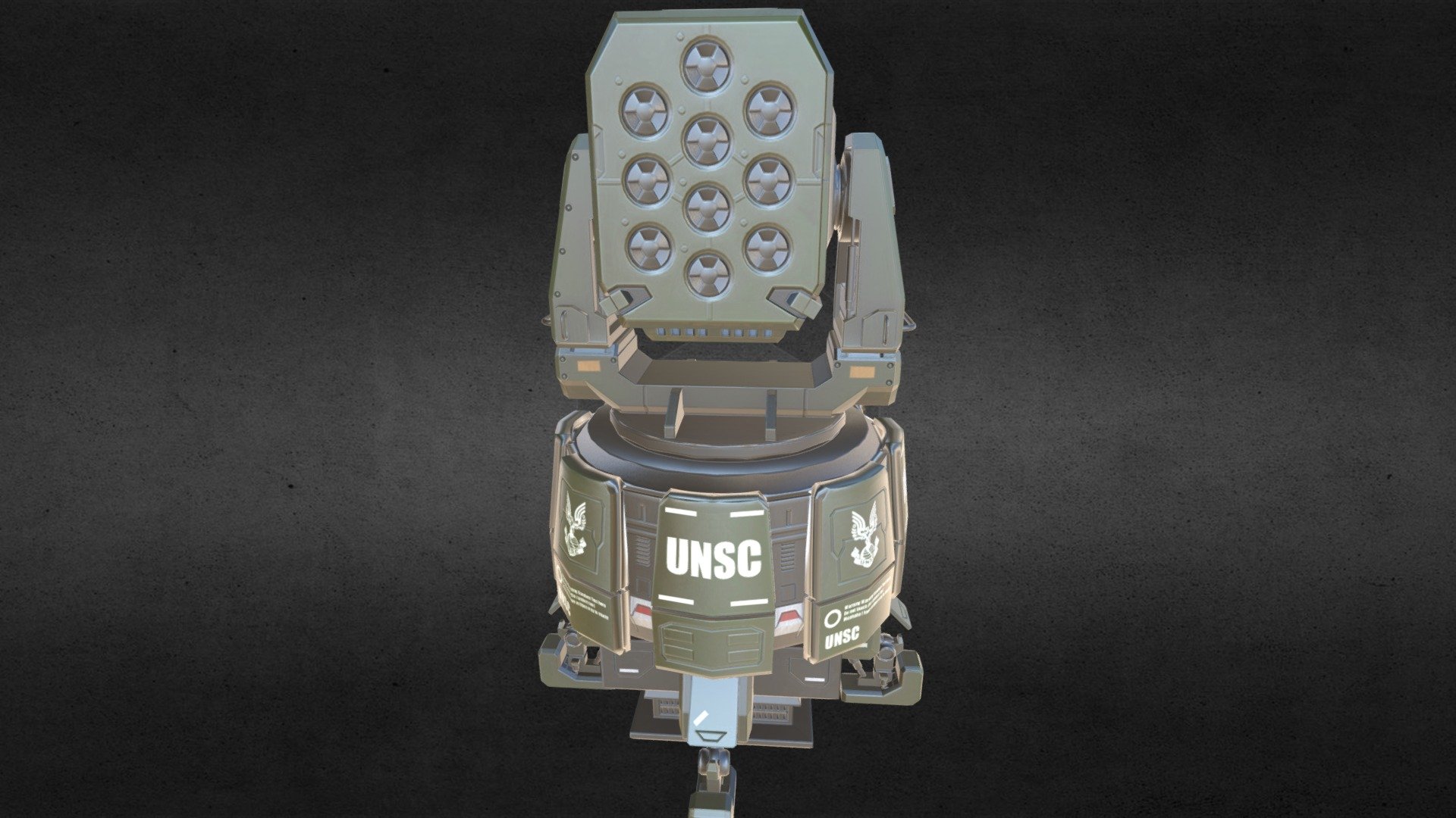 Halo Turret - 3D model by SwdPwnzDggr [38bee7f] - Sketchfab