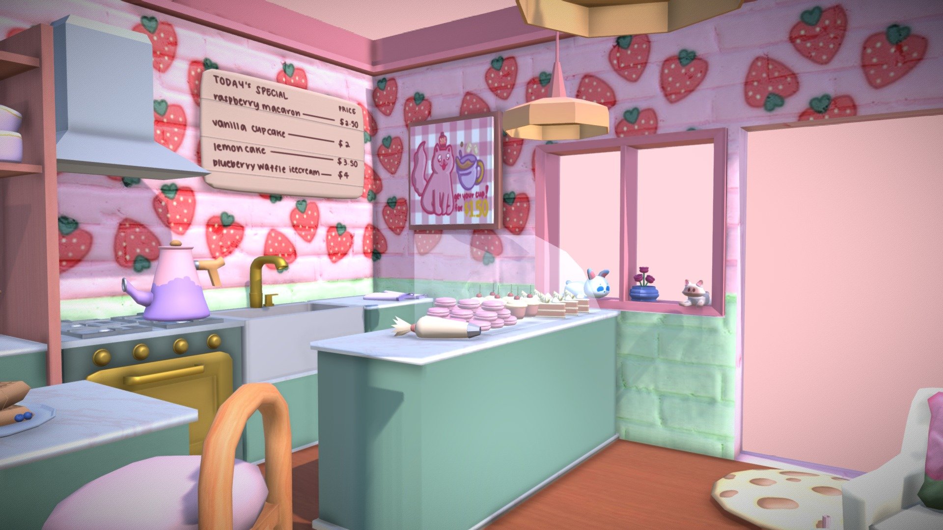3D Bakery Cafe :｡･:* - 3D model by Muskaan_Rai [38c0860] - Sketchfab