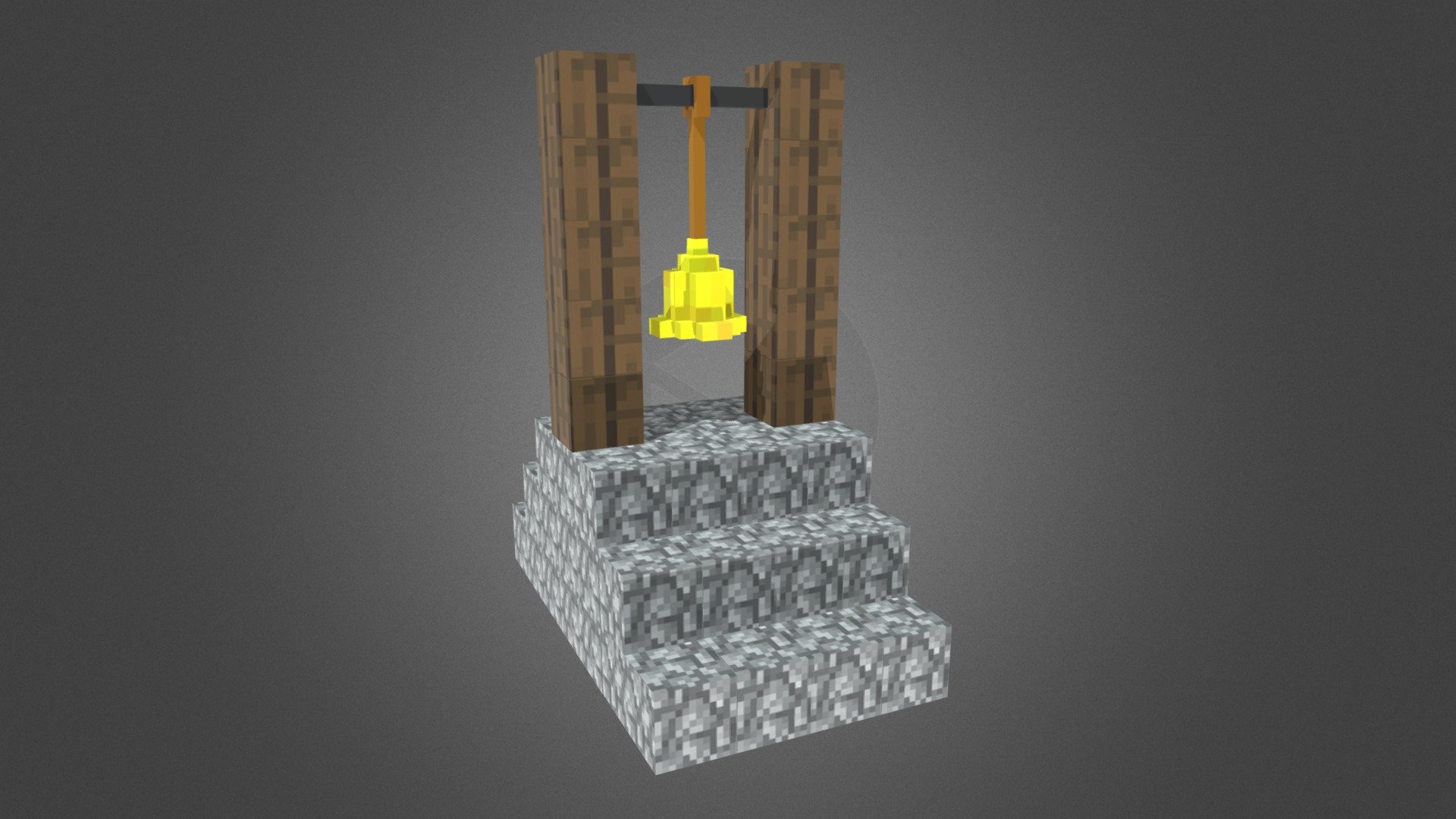 Pixel town bell - Download Free 3D model by blendersupernova [38c0ead ...