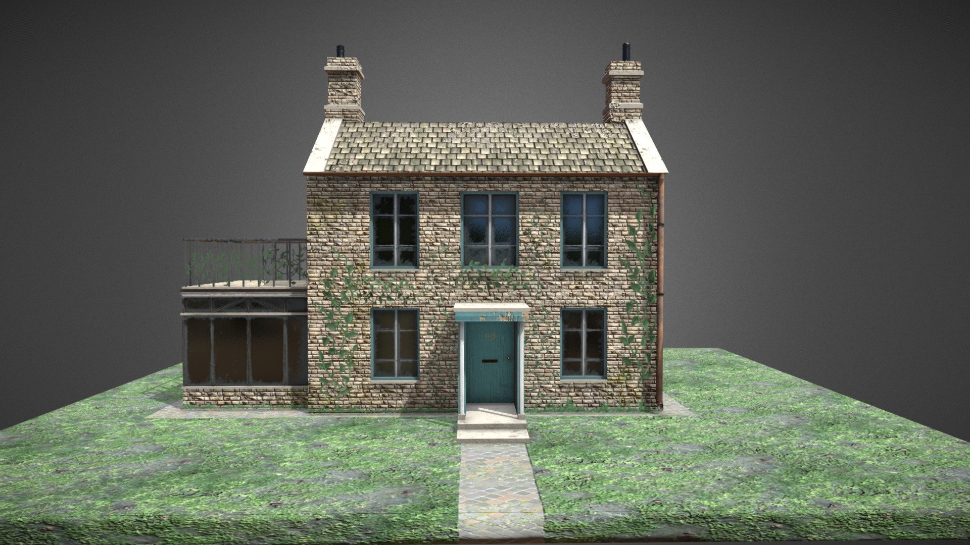 English Cottage - 3D model by mkammeyer [38c16e1] - Sketchfab