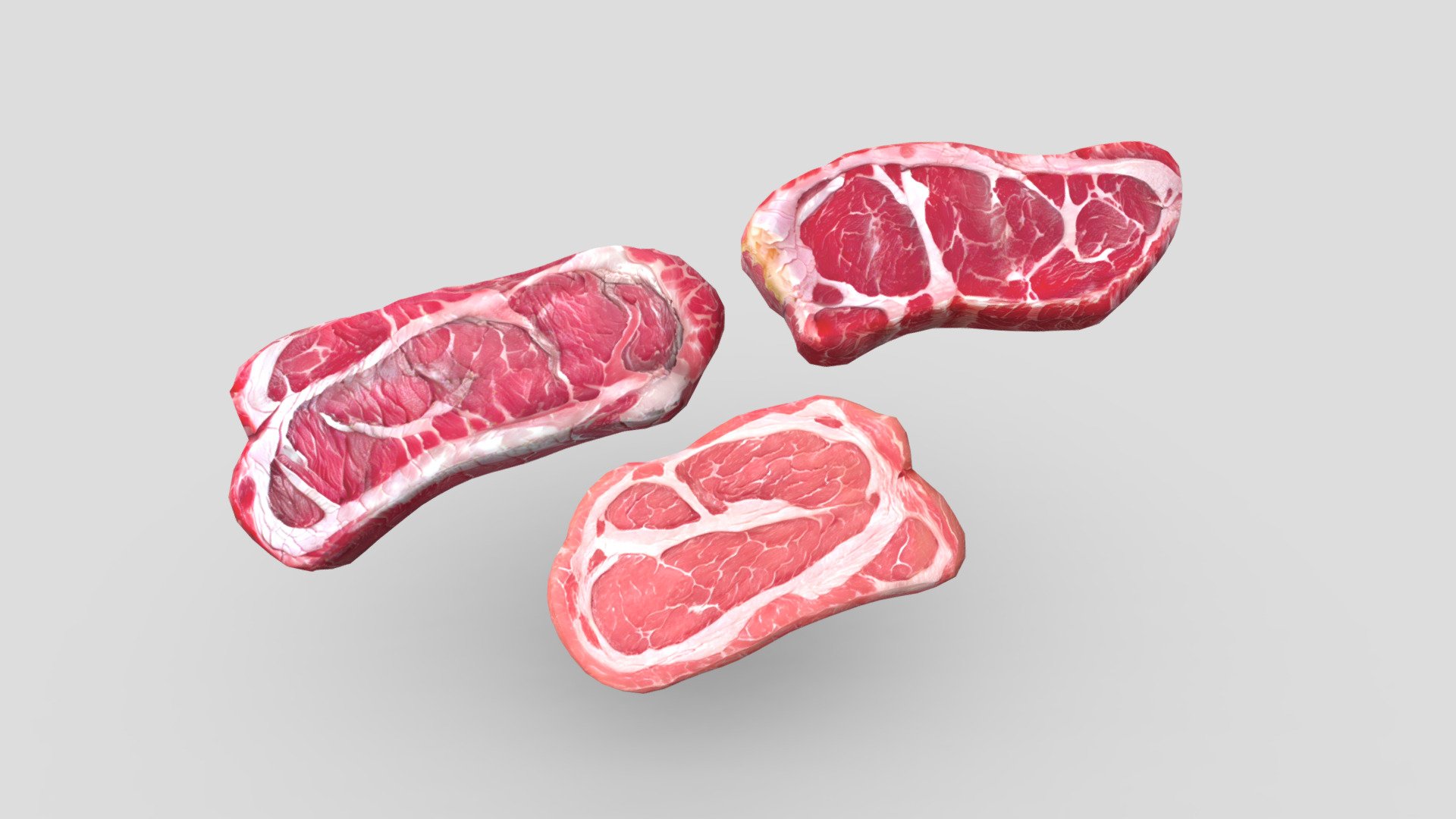Raw Steak Pack - Buy Royalty Free 3D model by plaggy [38c32a6 ...