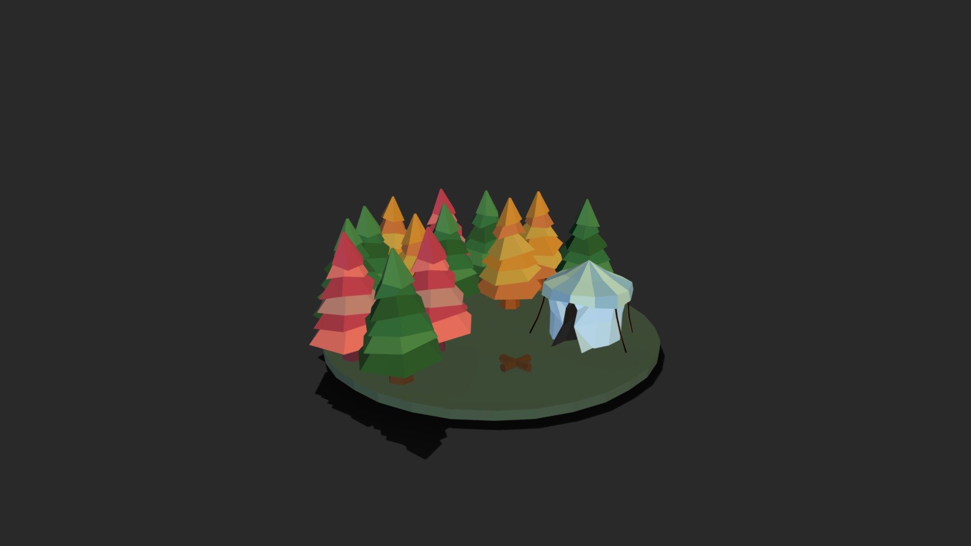 Mini Forest - Low Poly - 3D model by KiraInCube [38c5915] - Sketchfab