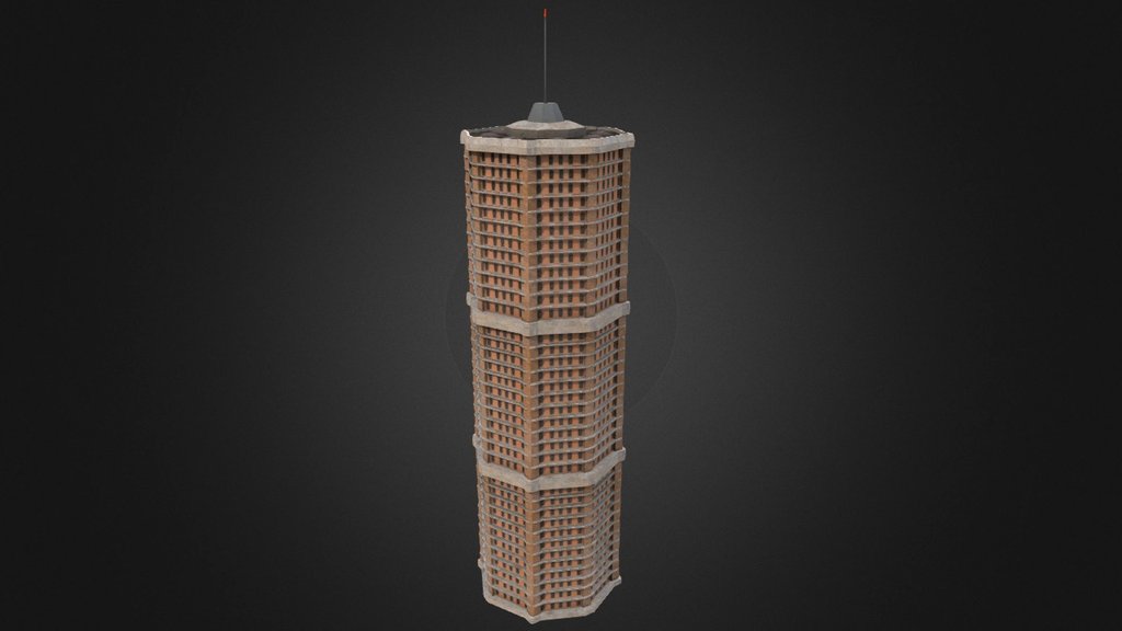 Round Brick Building - 3D model by jrs100000 [38c9518] - Sketchfab