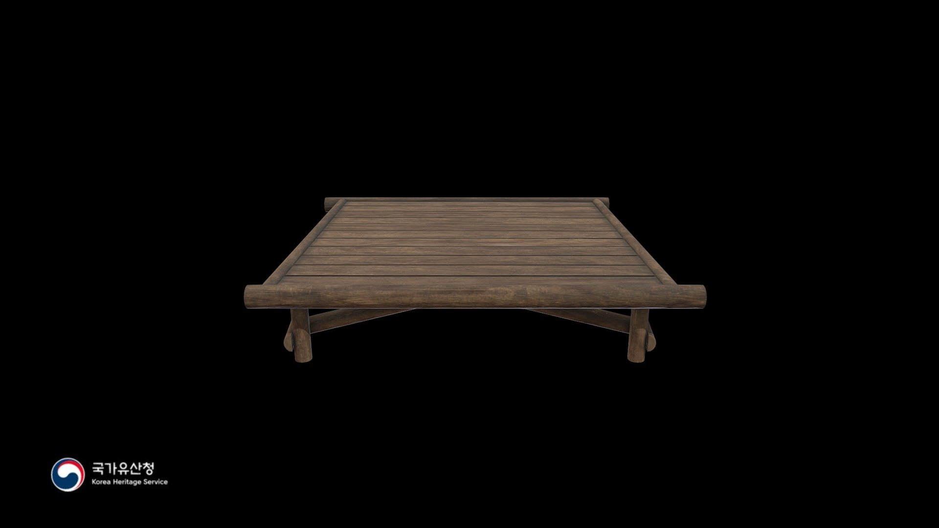 Low_Wooden_Bench - Download Free 3D model by KOREA HERITAGE SERVICE ...