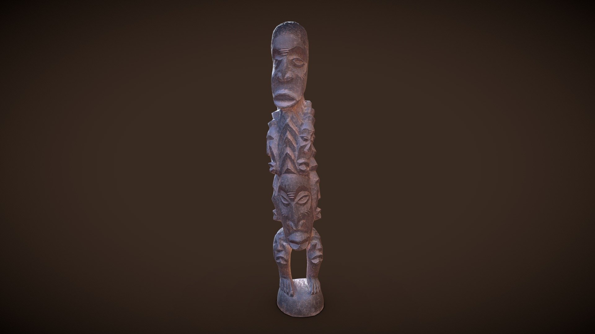 Zambia Red Totem Statuette - 3D model by PROKOP (@davidgulla) [38ca9ff ...