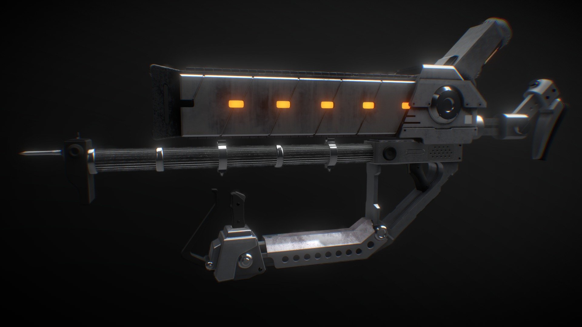 Sci-fi gun concept - 3D model by AT design studio (@ANDRIANIAINAToky ...