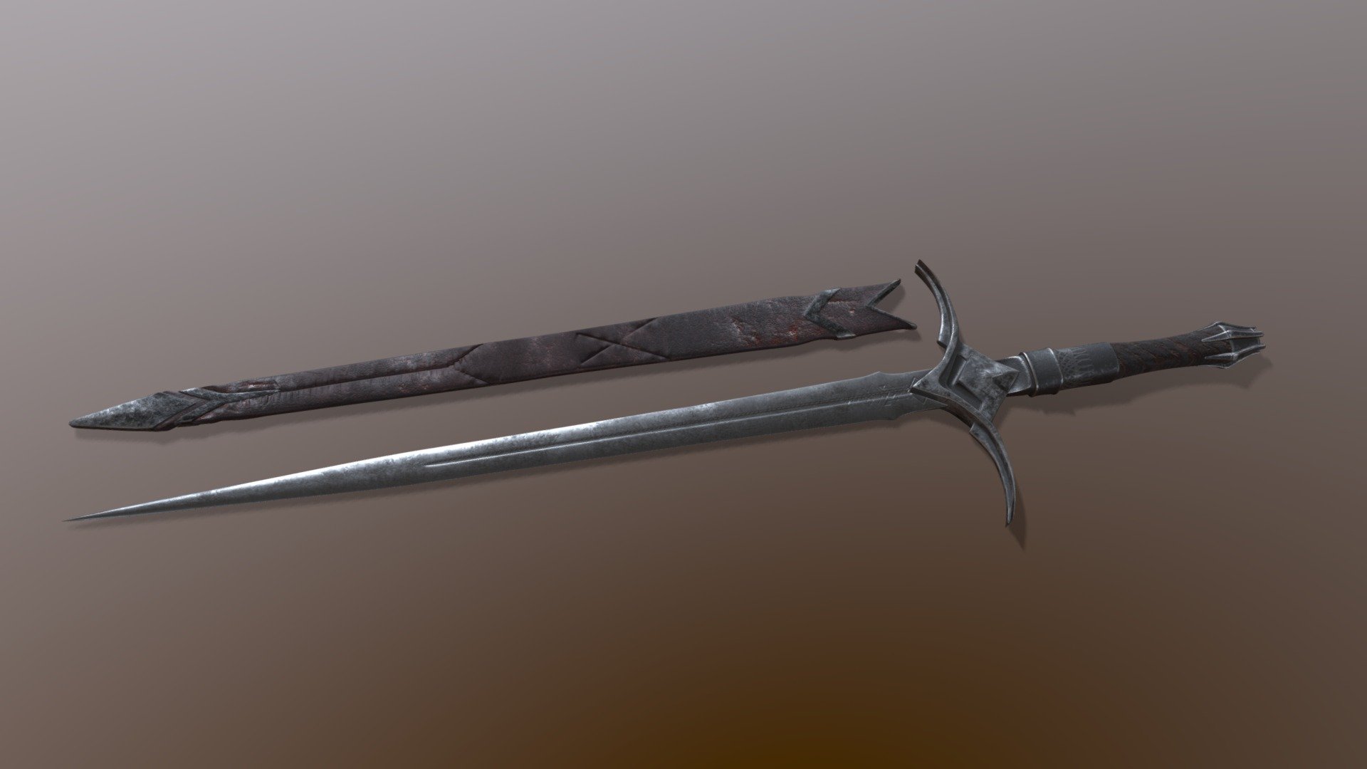 Dark Fantasy Sword - Download Free 3D model by Normal Map Enjoyer ...