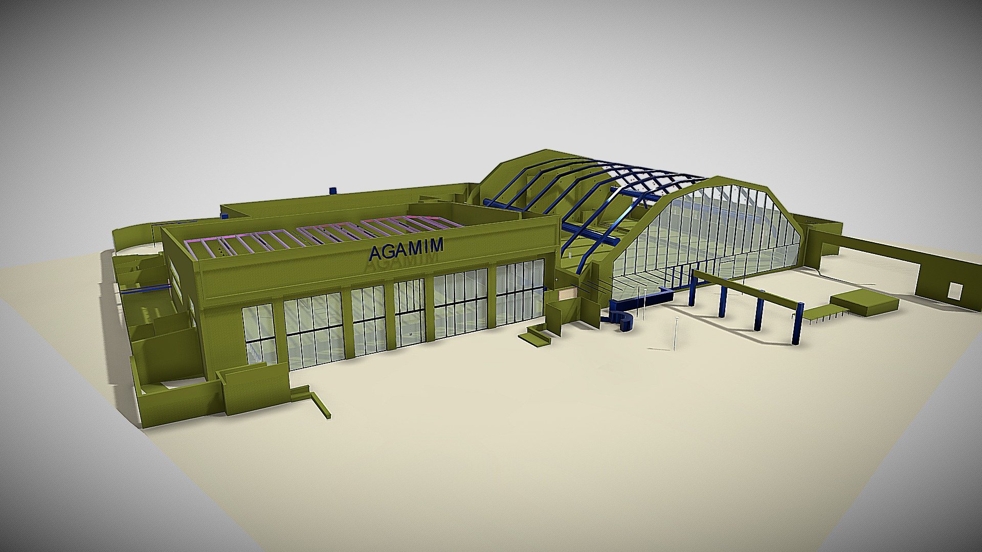 אגמים בלי גג - אולמי אגמים - 3D model by Nir Arad Erez Medidot ltd ...
