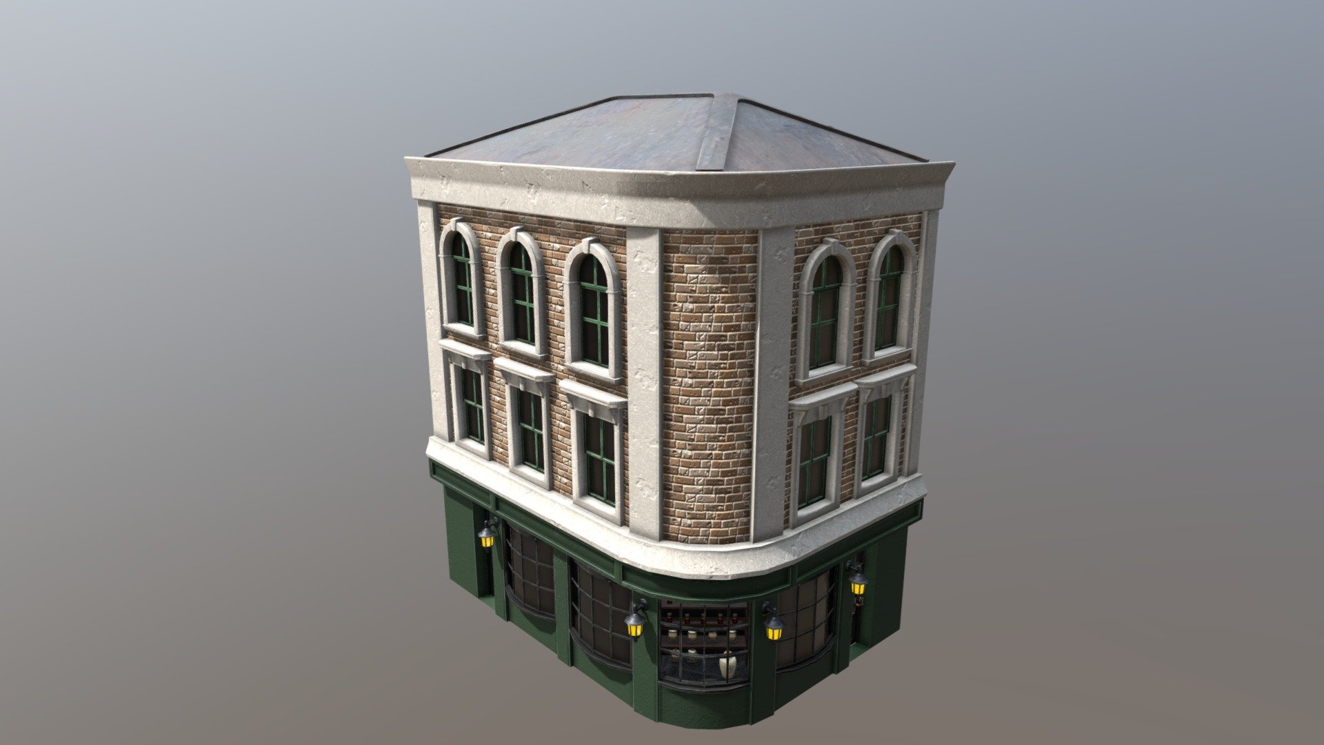Victorian Building - 3D model by Thomas Platt (@ThomasPlatt) [38d643d ...