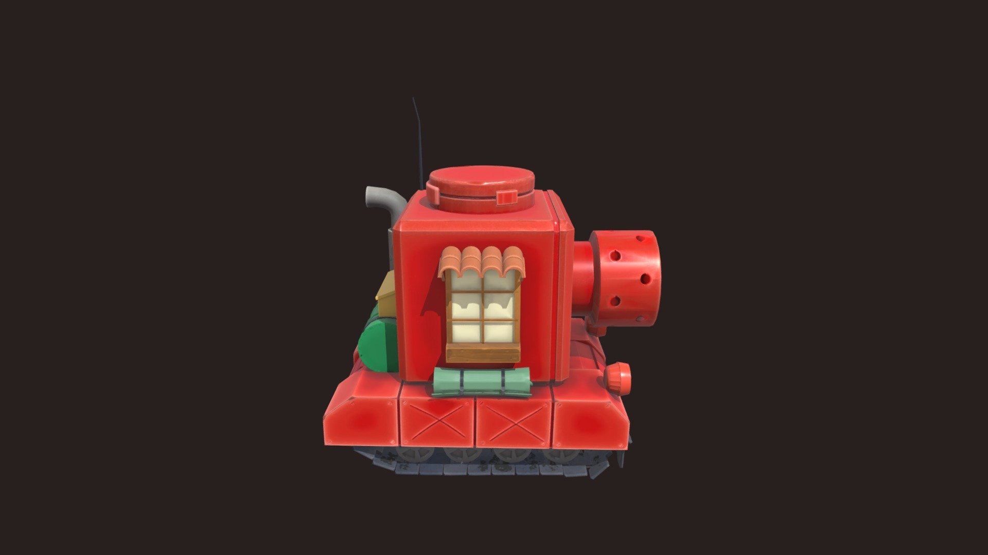 Stylized Red Tank - 3D model by yongjeezy1 [38d8e57] - Sketchfab