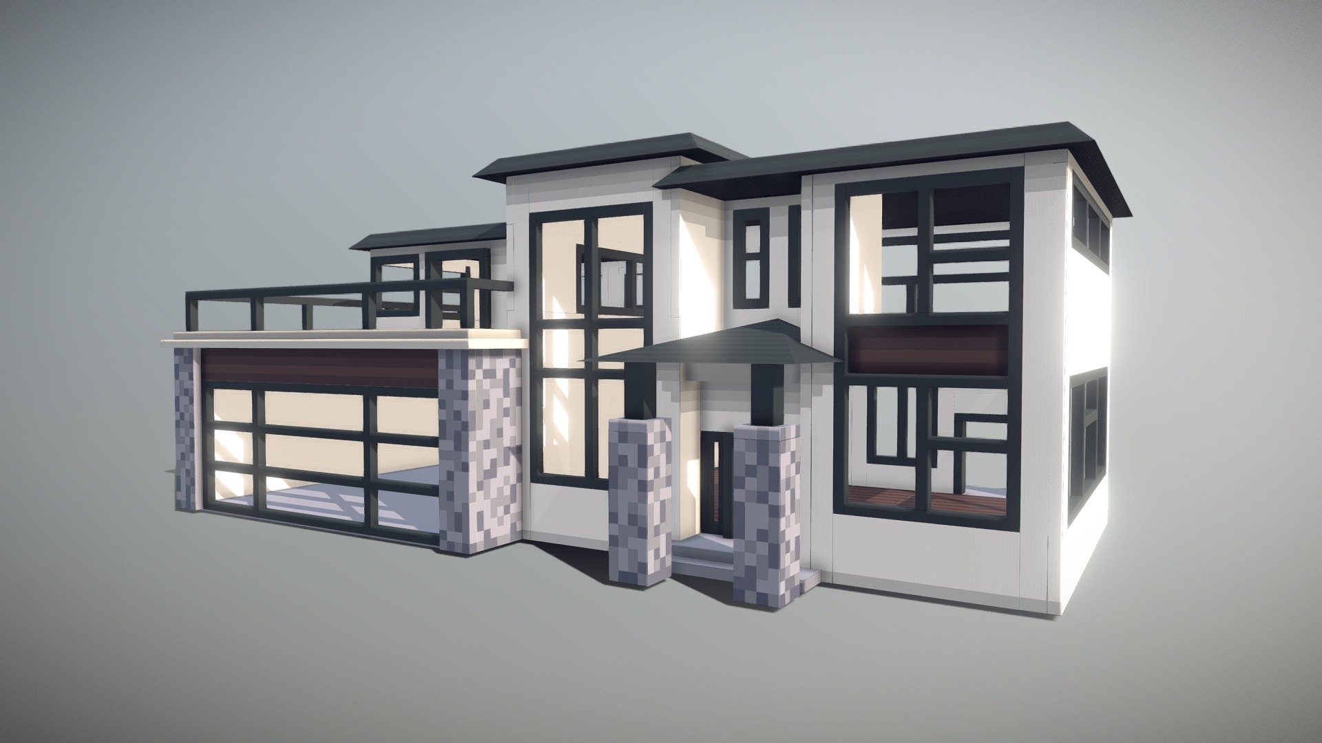 Modern House - 3D model by jrosework7 [38db145] - Sketchfab