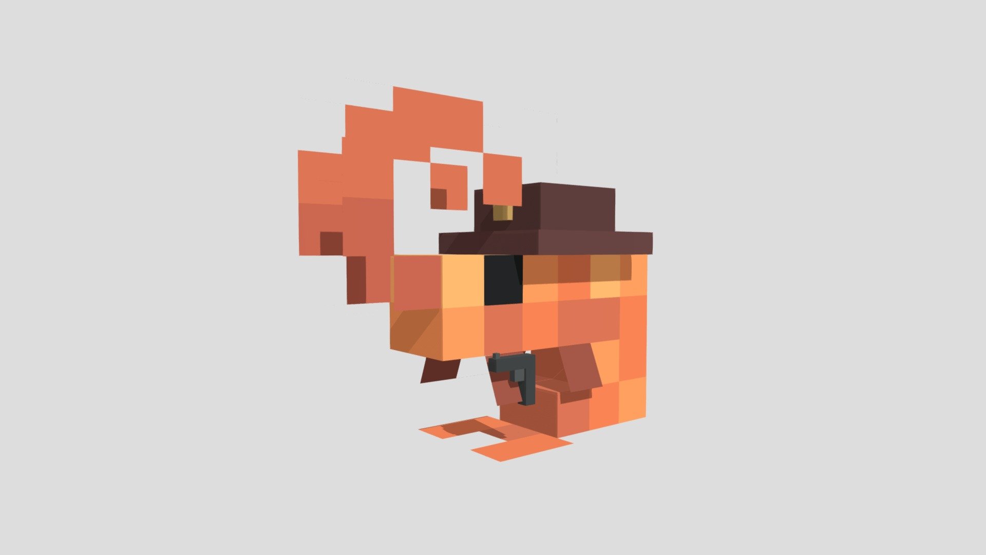 Minecraft Cowboy Shrimp - 3D model by arcoirius [38dbe42] - Sketchfab