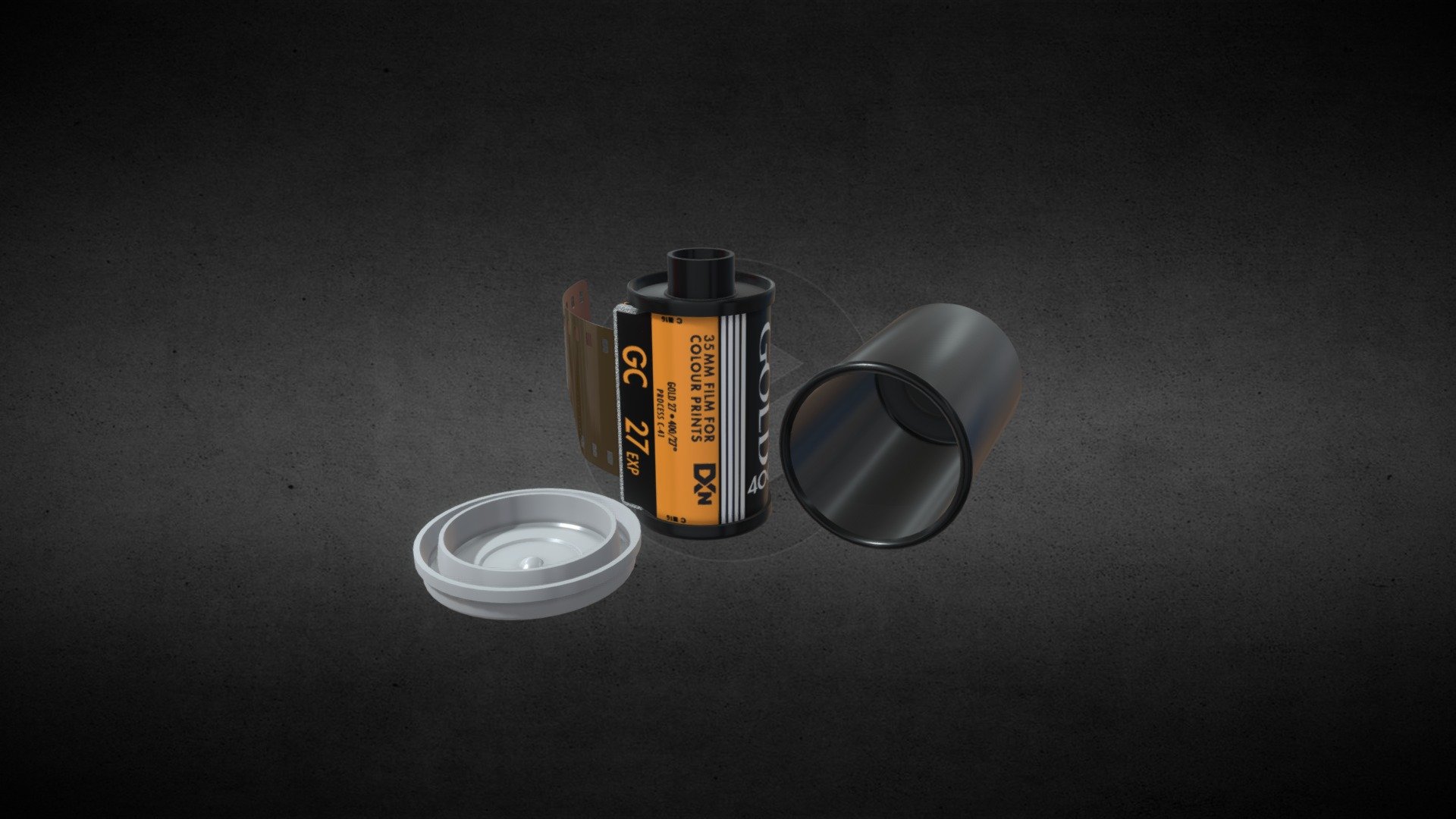 Vintage roll film 35mm - 3D model by 360RSI.com [38dedd0] - Sketchfab