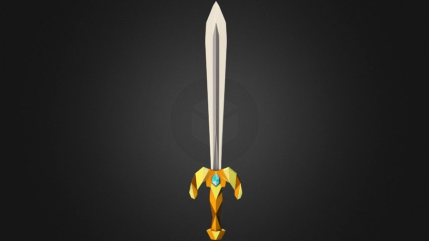 Gold Sword - 3D model by aaronalluyn [38df531] - Sketchfab