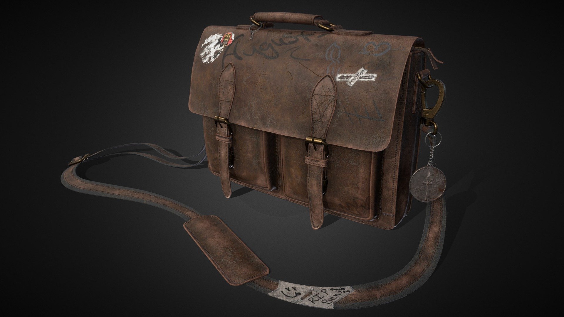 August's Leather Briefcase / Game Asset - 3D model by Brandon Merritt ...