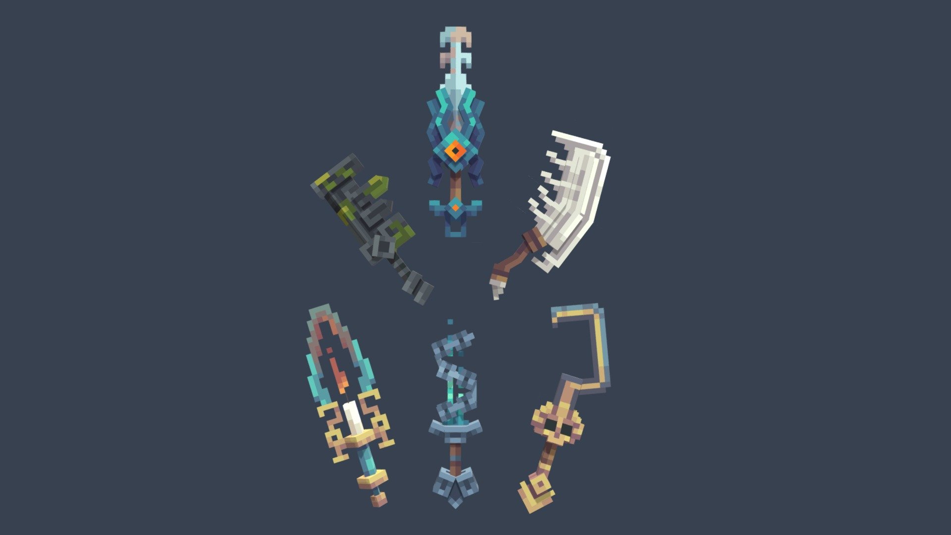Unique Swords - 3D model by Queue (@blockbenchqueue) [38e0d5b] - Sketchfab