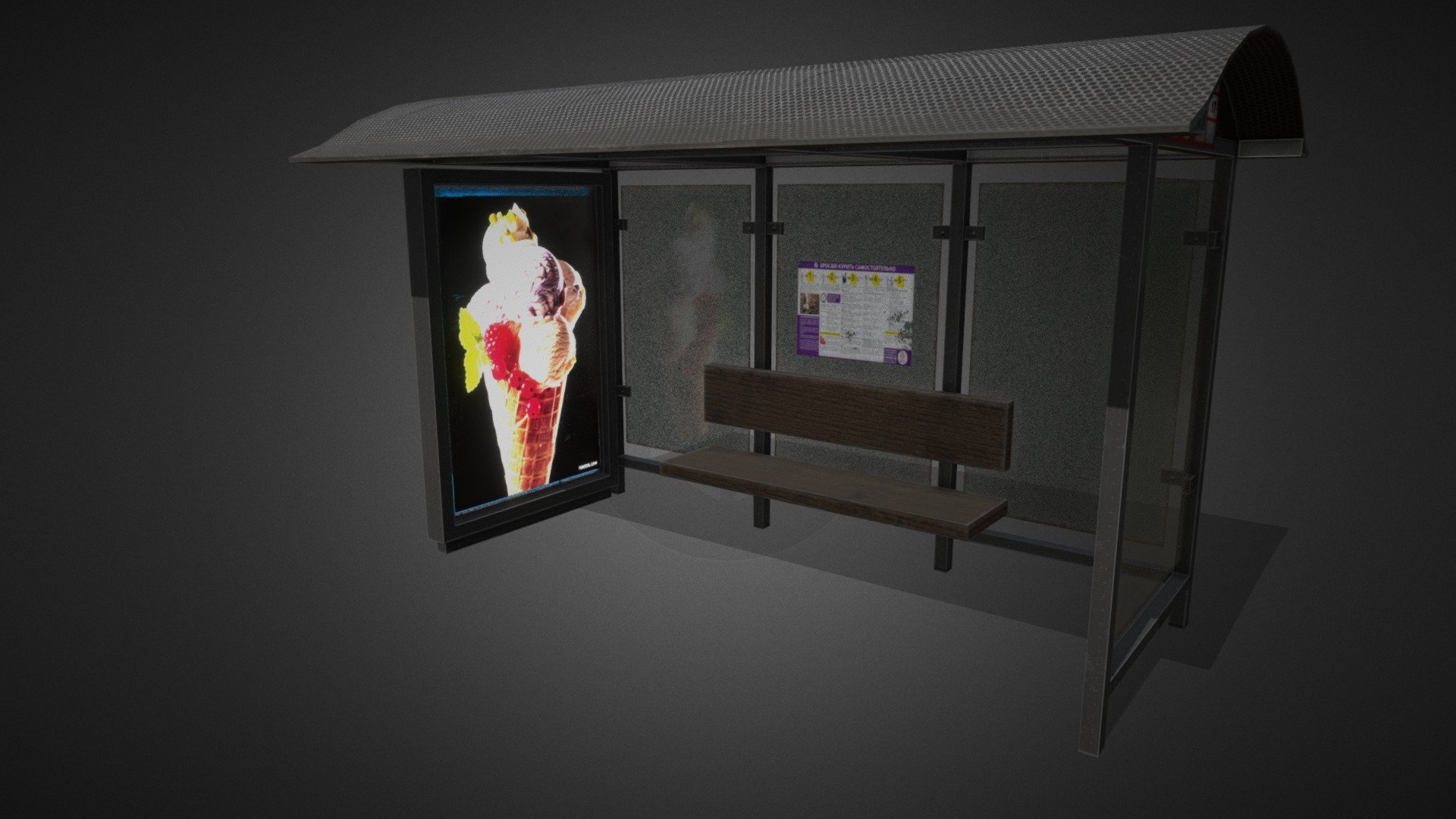 Bus Stop. - Download Free 3D model by vodiva83 [38e2173] - Sketchfab