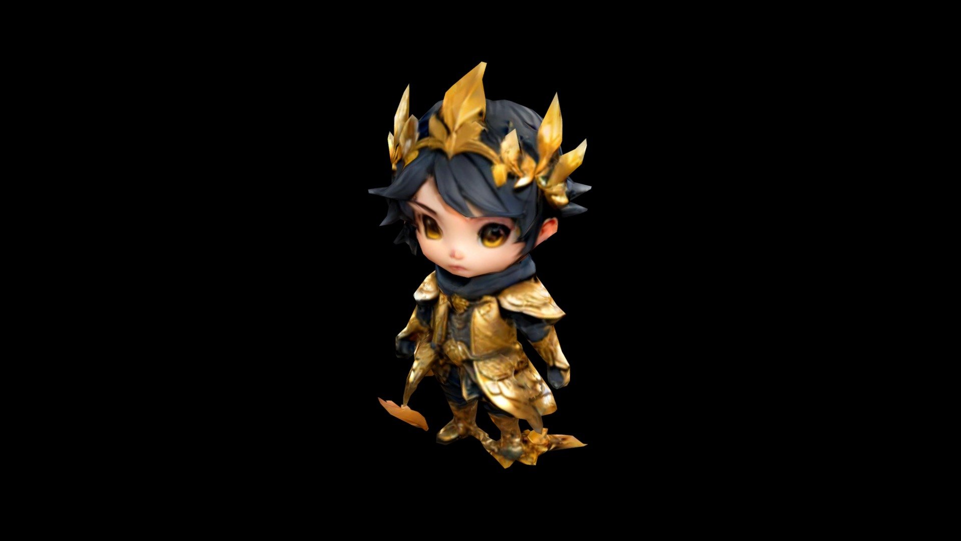 Golden armor Illustration of a character dressed - Download Free 3D ...
