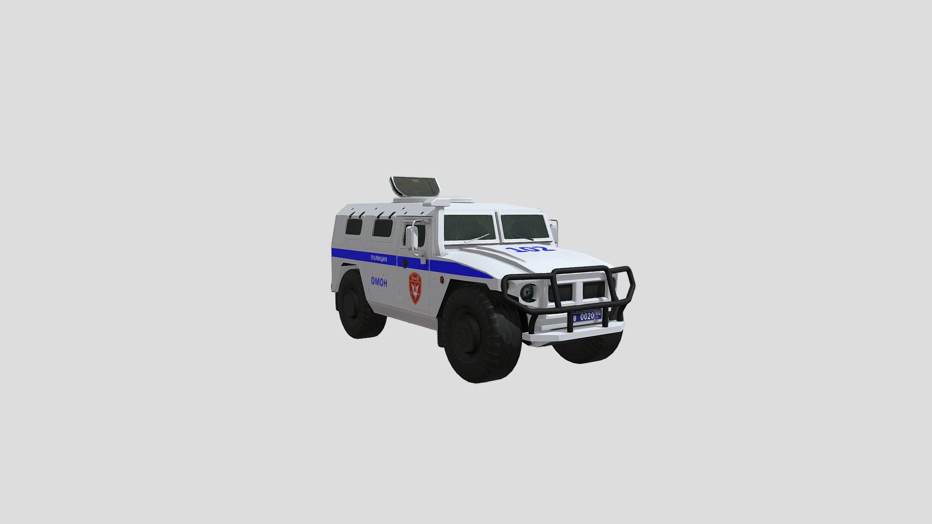 GAZ-233014 Tigr - Police - 3D model by Urshin_2003 [38e8f37] - Sketchfab