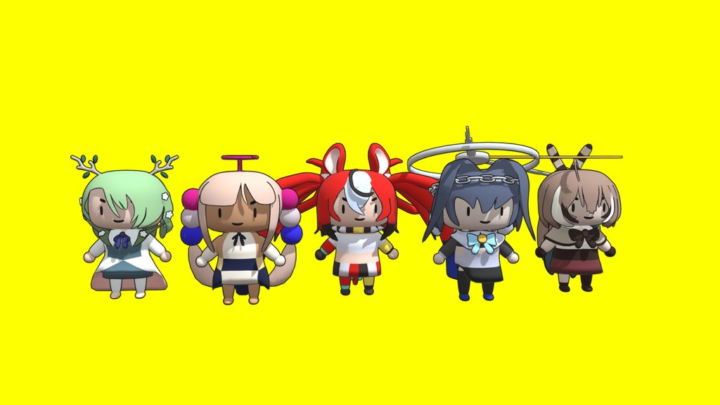 Hololive Kawaii - A 3D model collection by araknisthesecond - Sketchfab