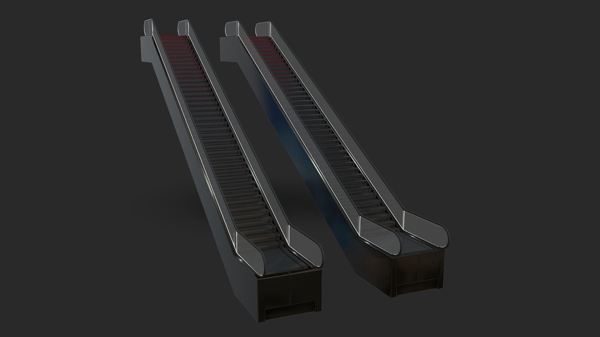 Escalator - Animated with Geometry Nodes - Buy Royalty Free 3D model by ...