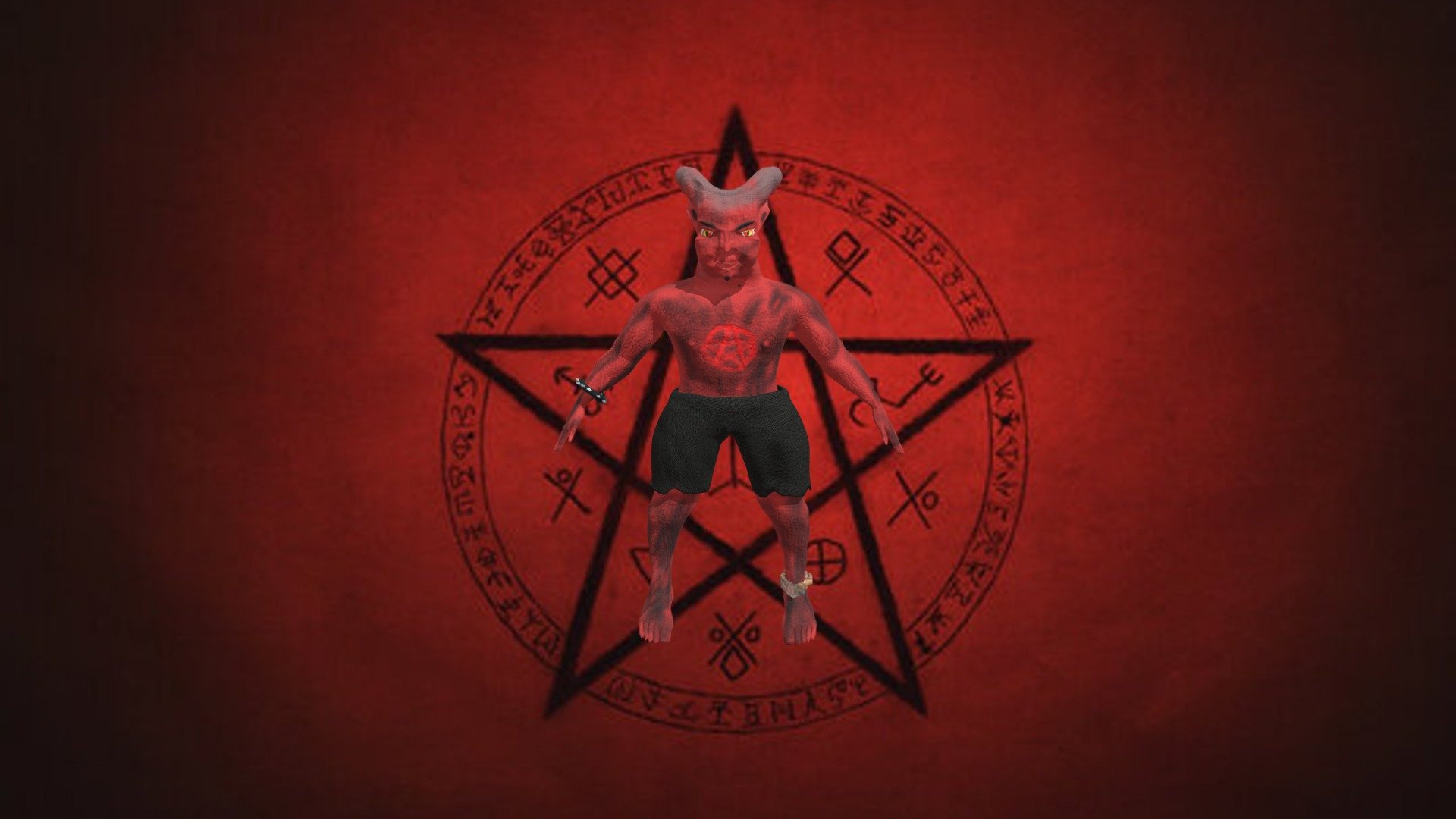 demon diable 3d ready for rigging - Download Free 3D model by ...