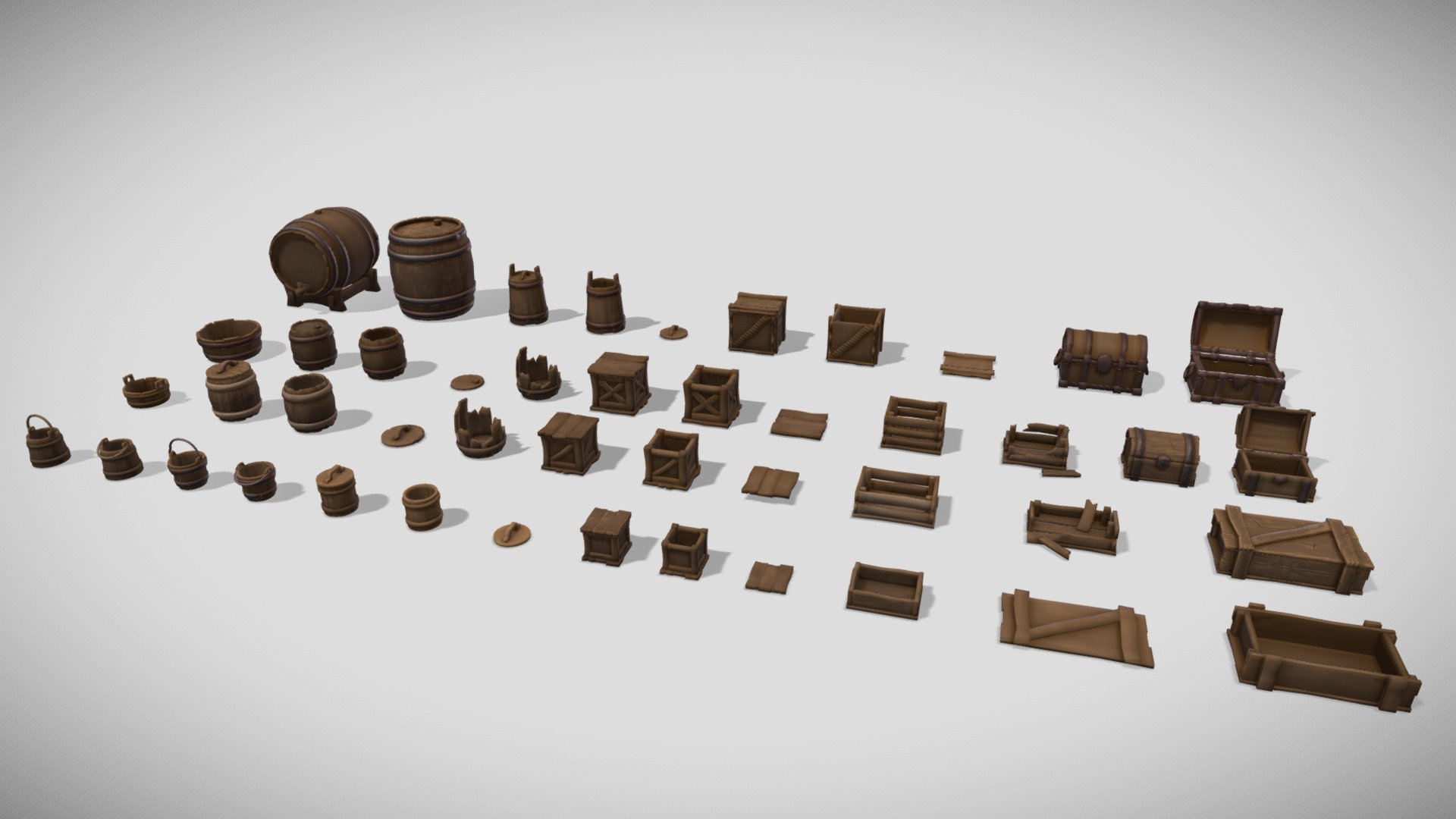 Stylized Wooden Props - Buy Royalty Free 3D model by Psikais [38f5df7 ...