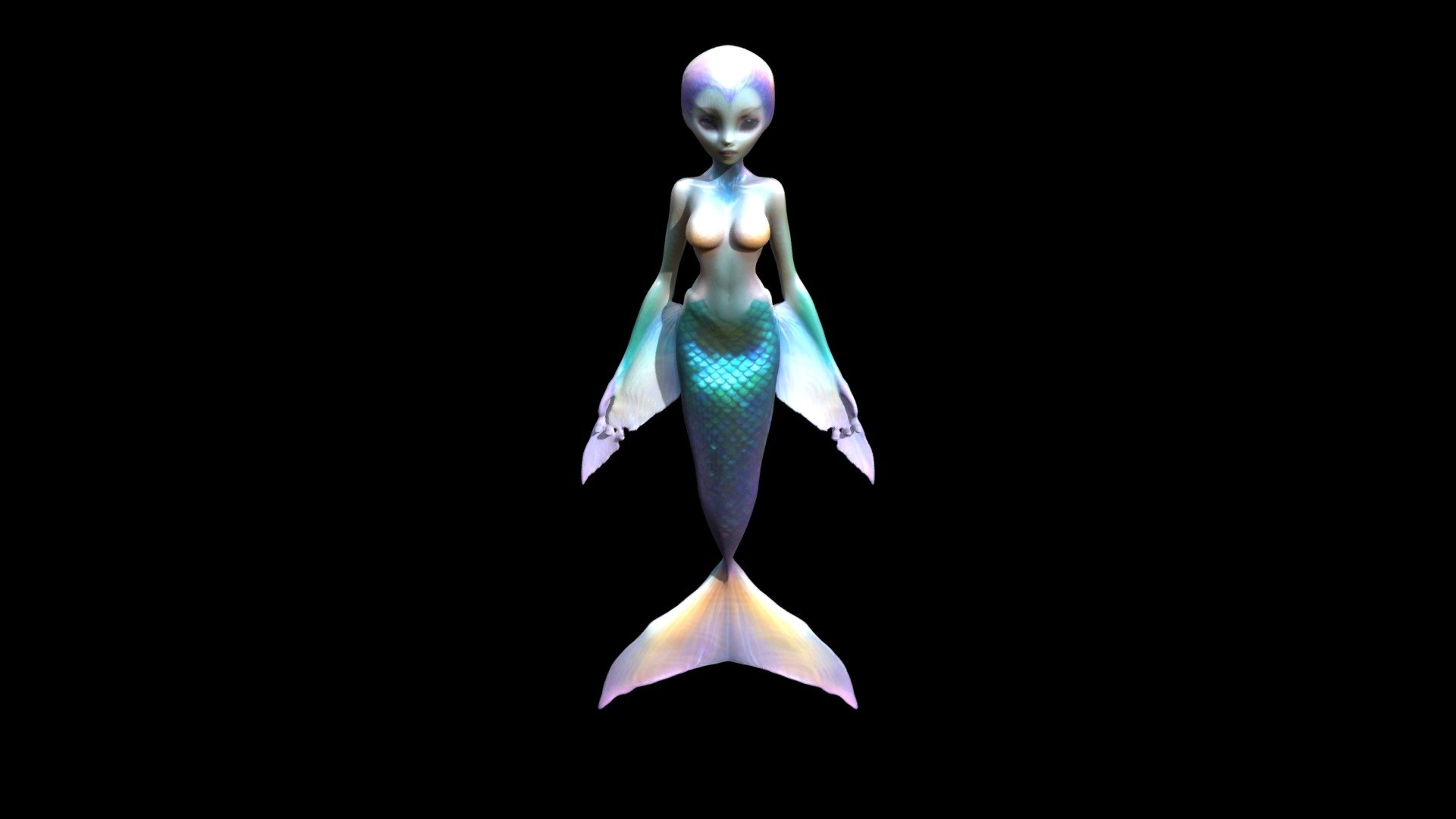 Mystical Futuristic Mermaid 🧜‍♀️ - Download Free 3D model by ...