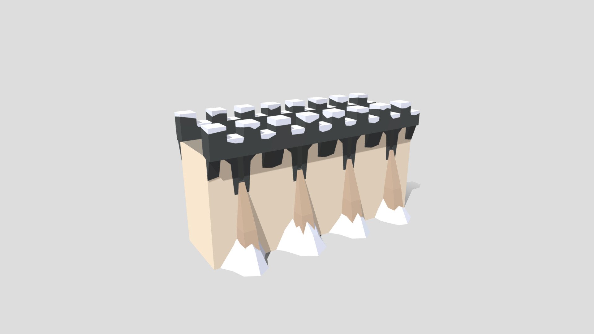 Low poly medieval wall 3 - Download Free 3D model by assetfactory ...
