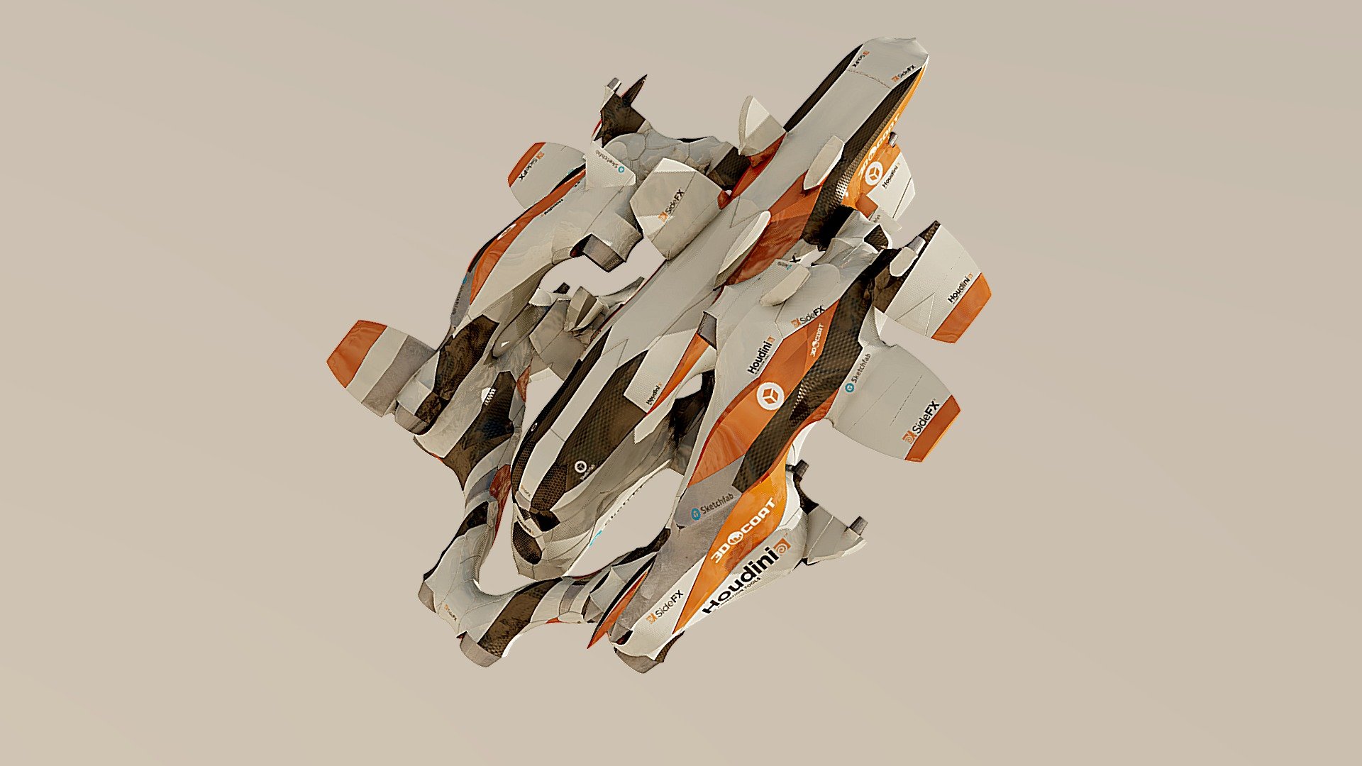 Procedural Hard Surface Modeling Test 10 01 3d Model By Asaito