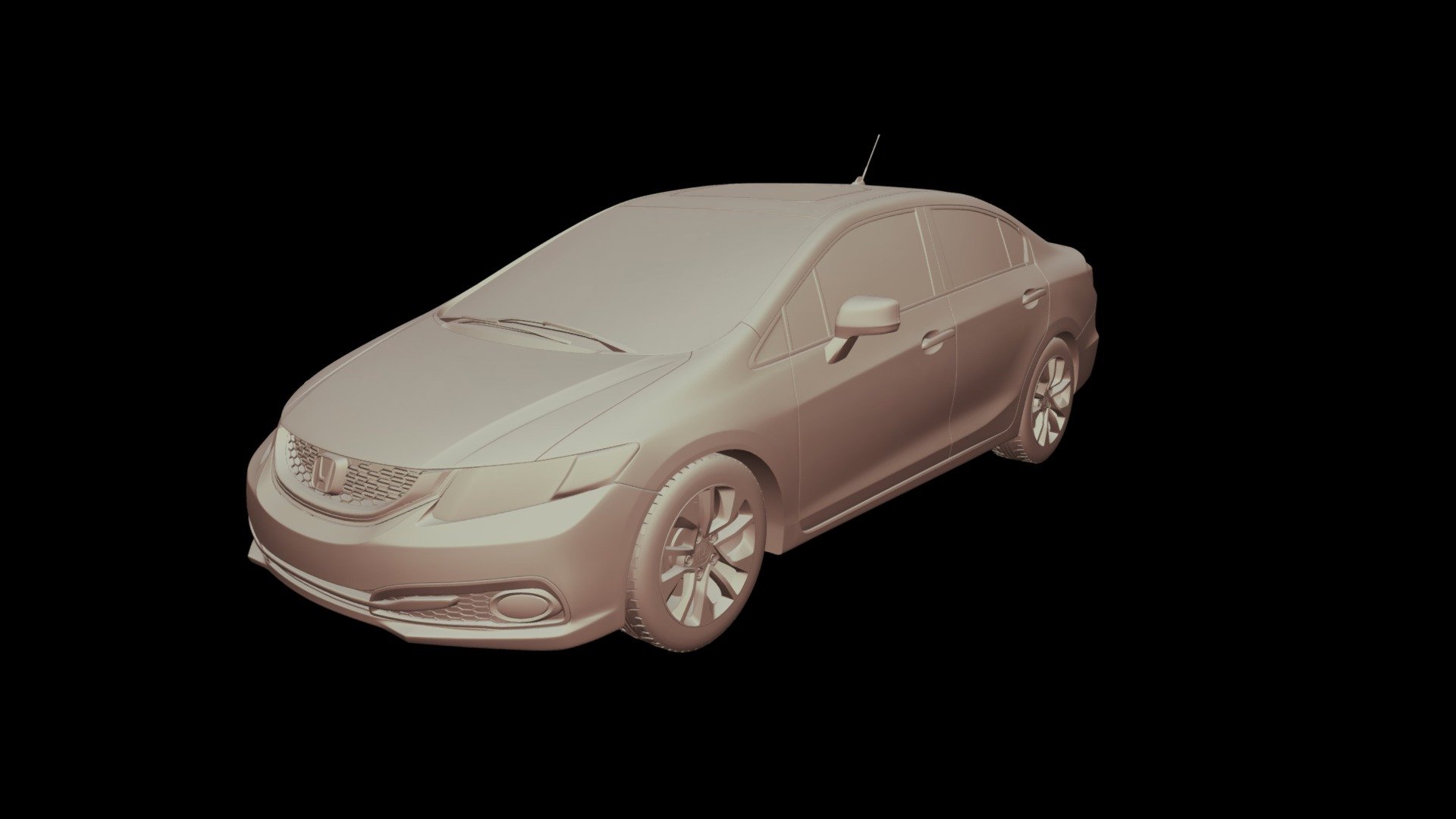 Honda Civic Sedan EX 2013 Z3D - 3D model by zatar3d+ (@zatar3dplus ...