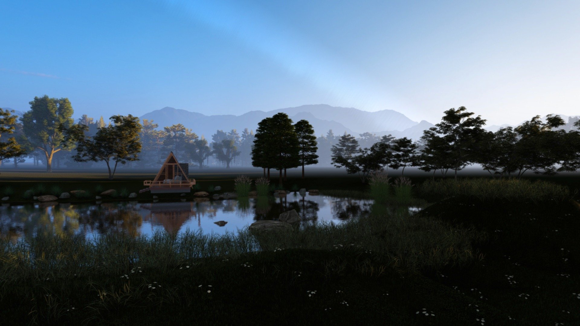 HDRI & SKY BOX 8K _ EARLY MORNING ON GRASSY HILL - Buy Royalty Free 3D ...