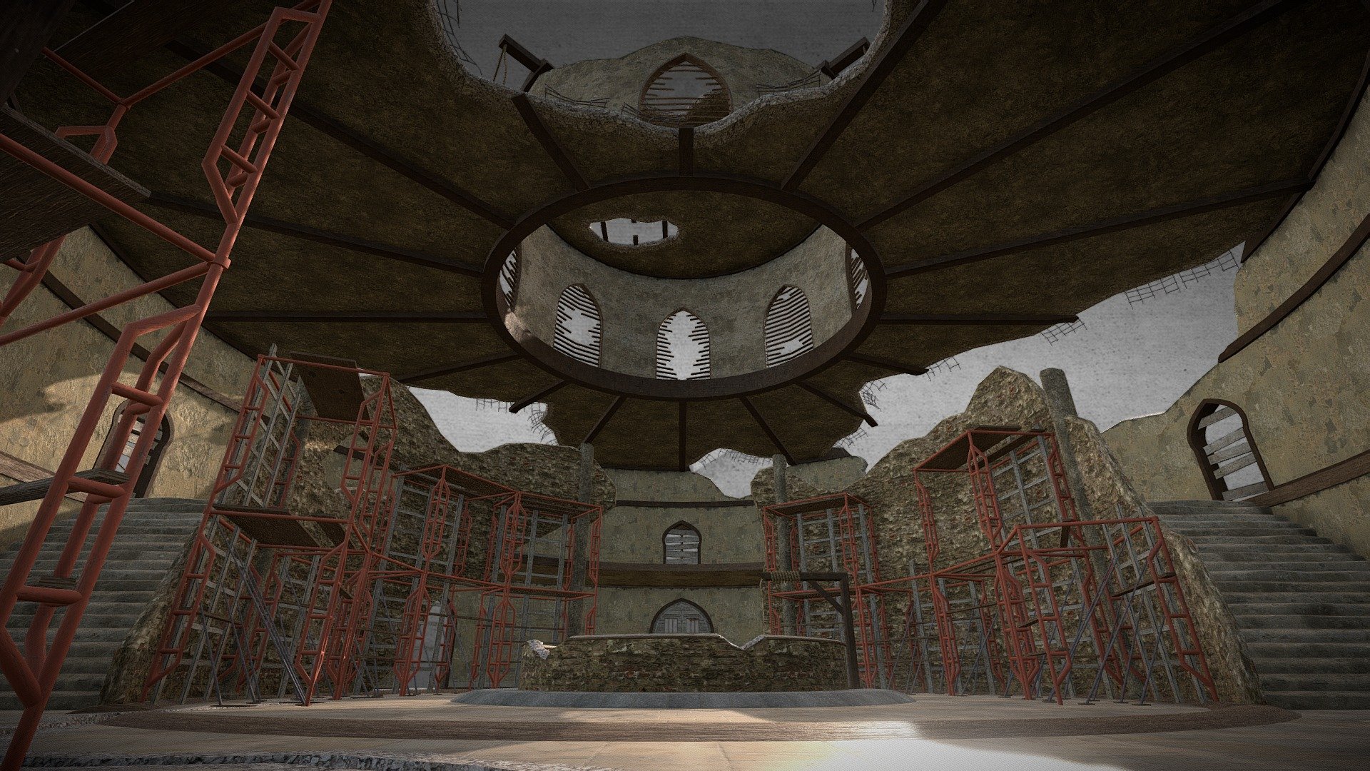 Abandoned Dome Building - Buy Royalty Free 3D model by IZaRTaX [390d6be ...