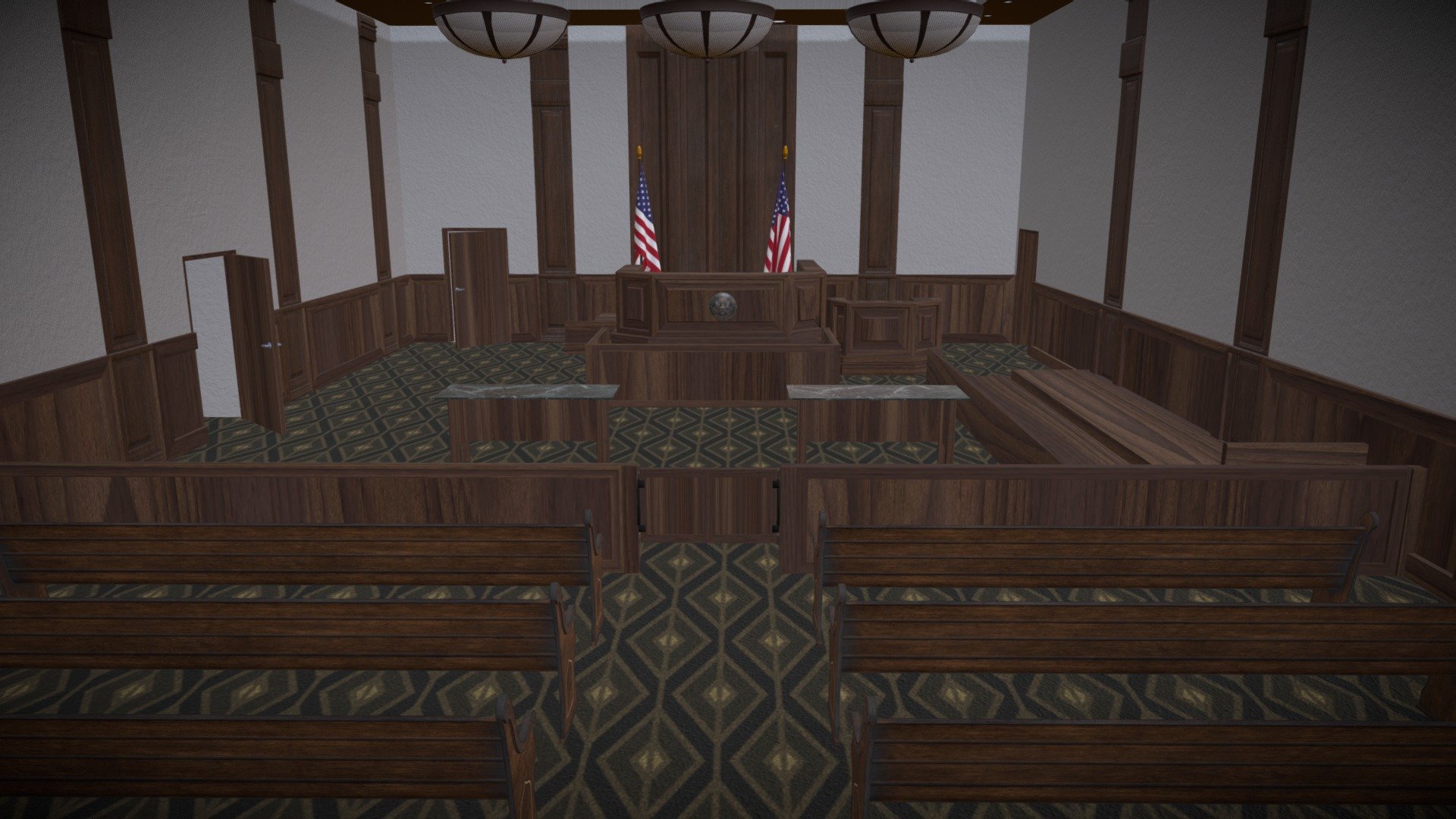 Court Room - Buy Royalty Free 3D model by sean4297 [390d9d4 ...