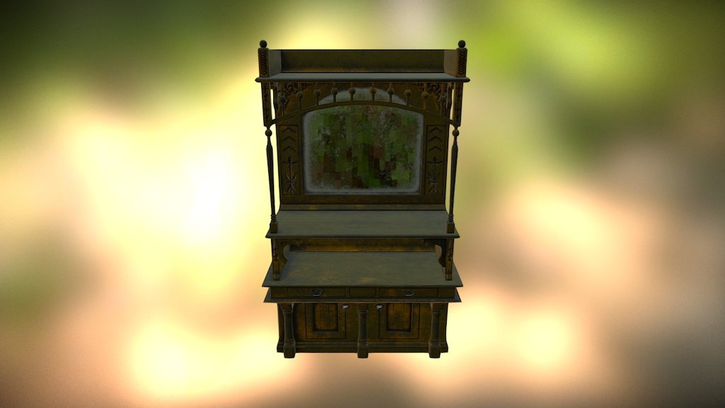 Saloon Style Bar Unit - 3D model by Jack (@JackMudge) [3910c4a] - Sketchfab