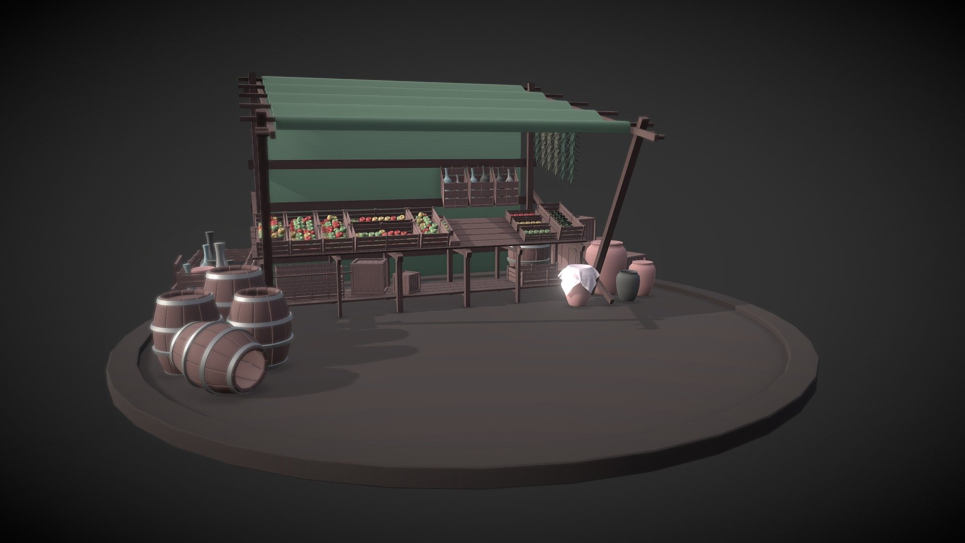 City stall - 3D model by fringaa [3911b16] - Sketchfab