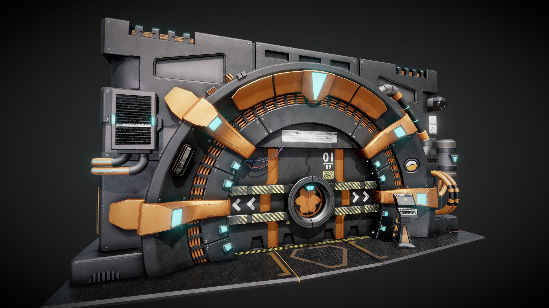 Blast Door - 3D model by Axl (@axlpendleton) [3911f57] - Sketchfab